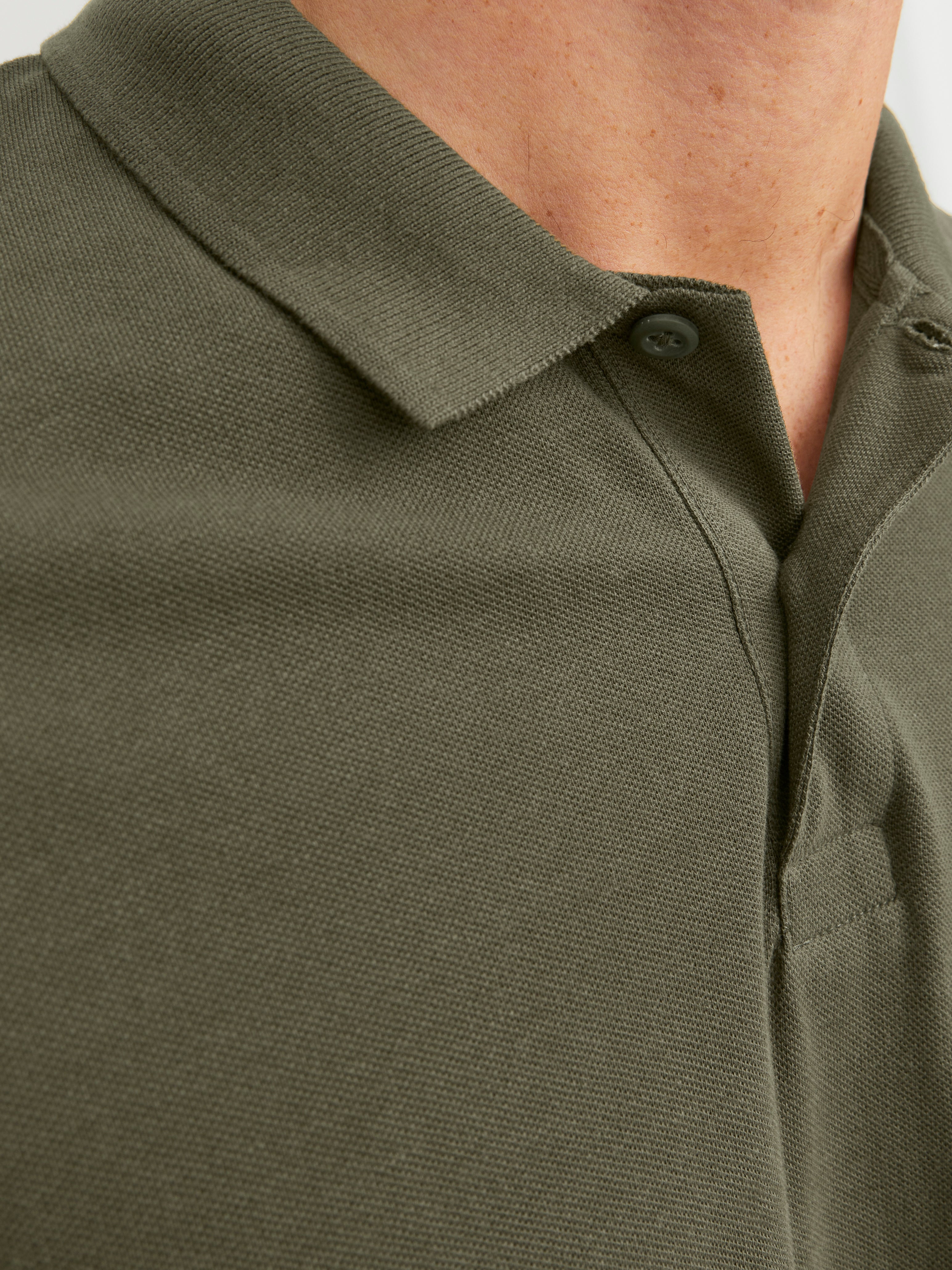 T-shirt Uni Polo | Vert foncé | Jack & Jones®