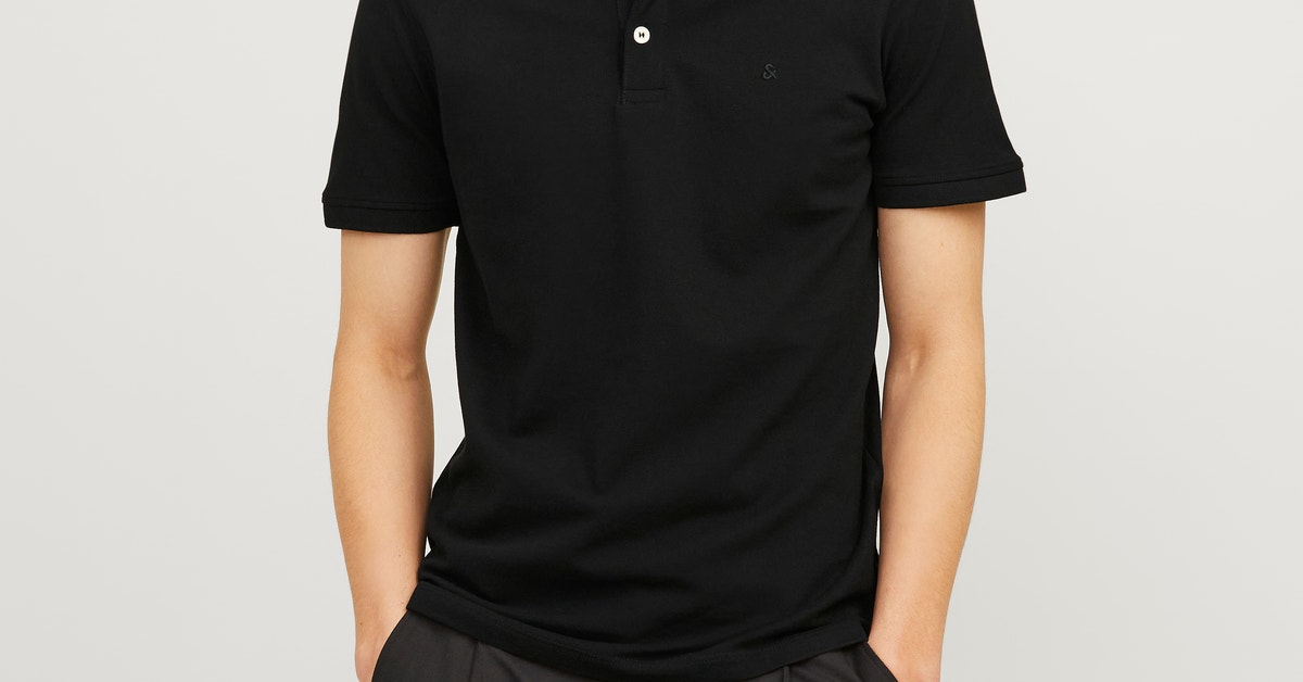 Plain Polo T-shirt | Black | Jack & Jones®