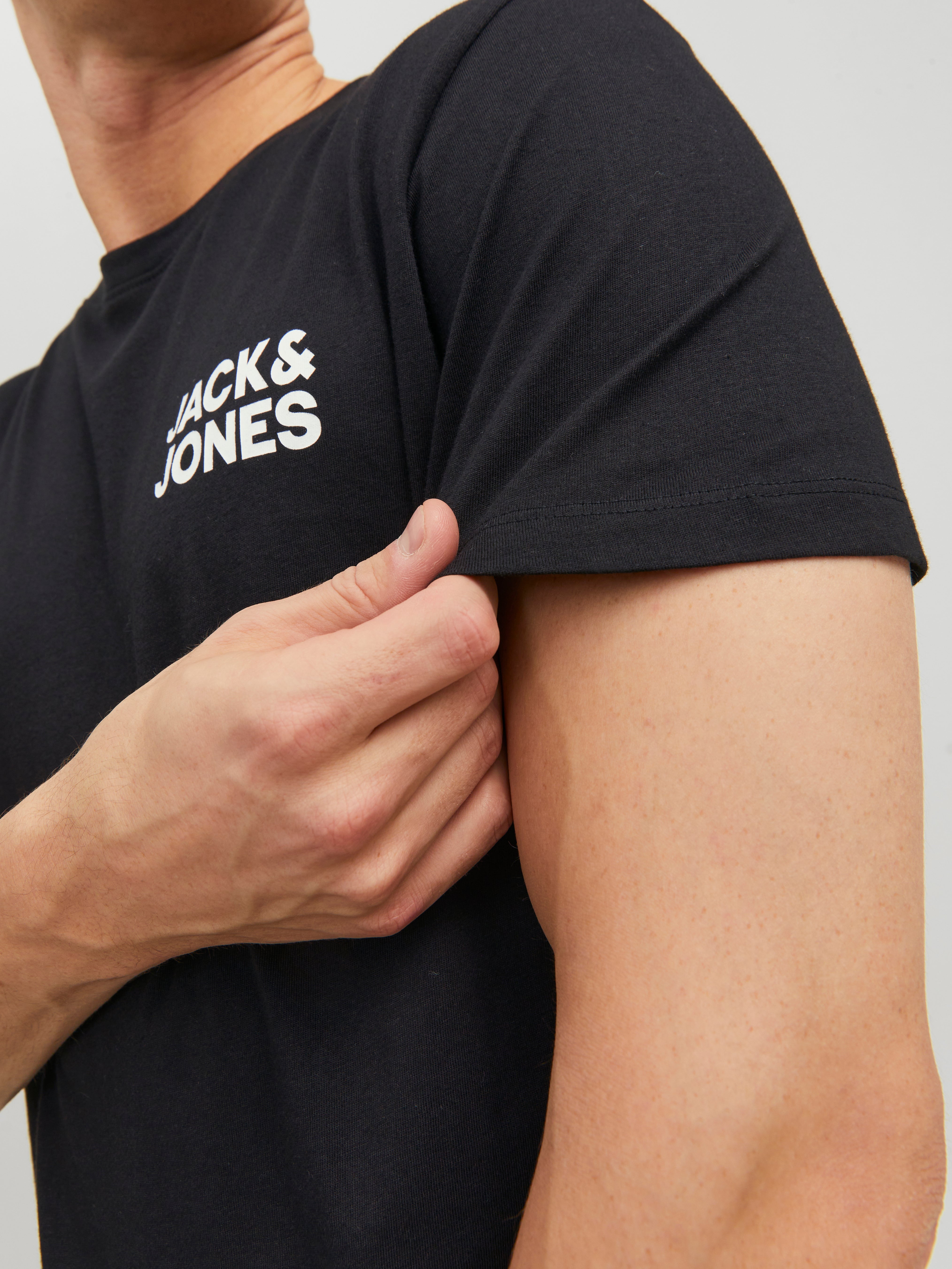 Logo Crew neck T-shirt | Black | Jack & Jones®