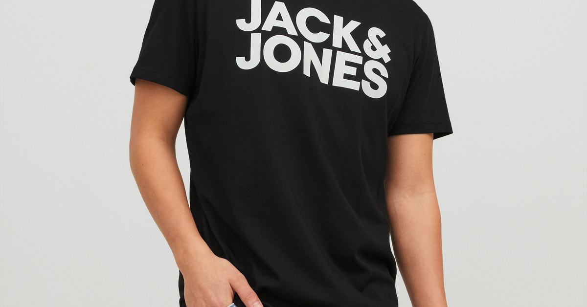 T-shirt | Czarne | Jack & Jones®