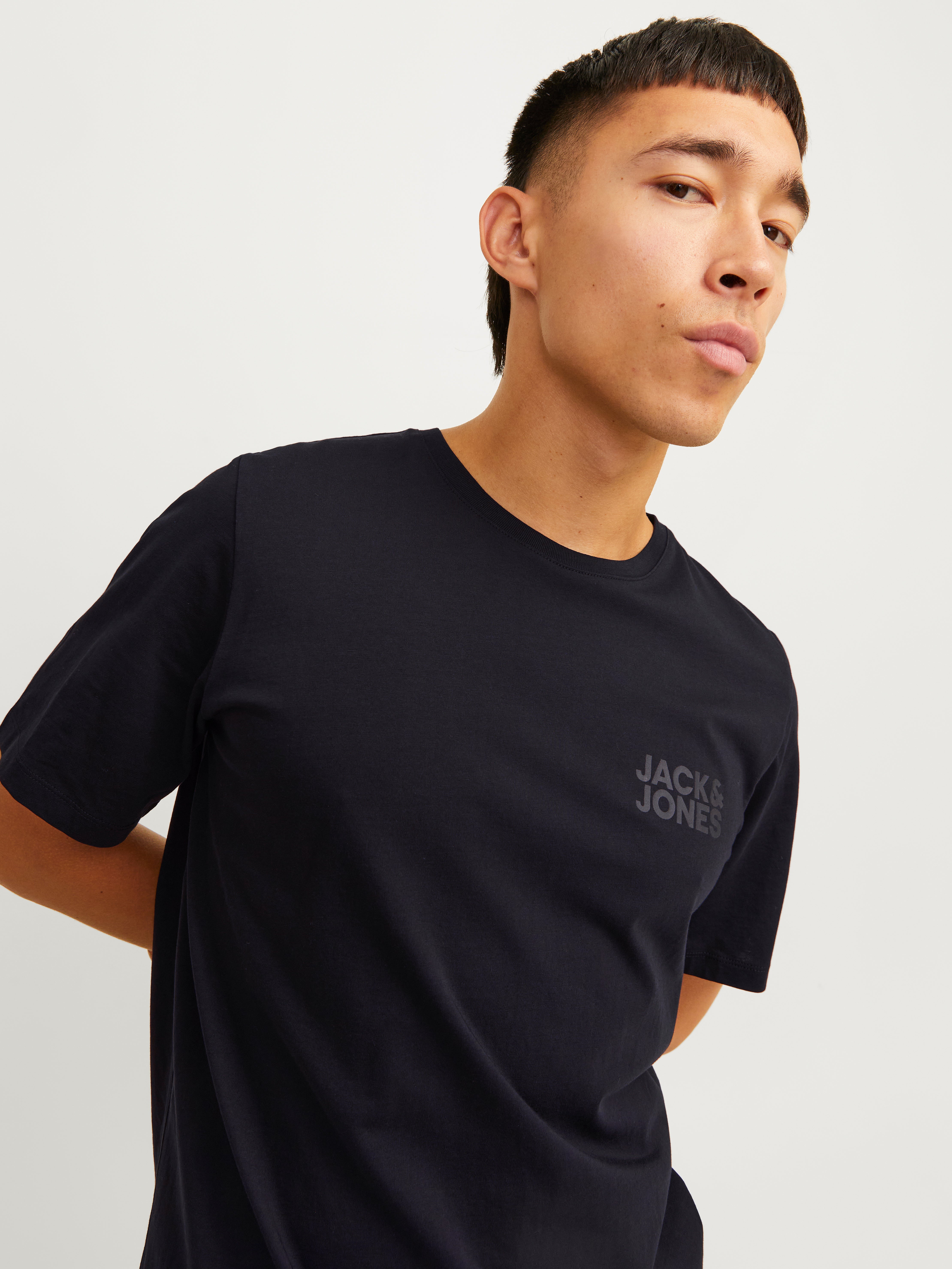 Logo Crew neck T-shirt | Black | Jack & Jones®