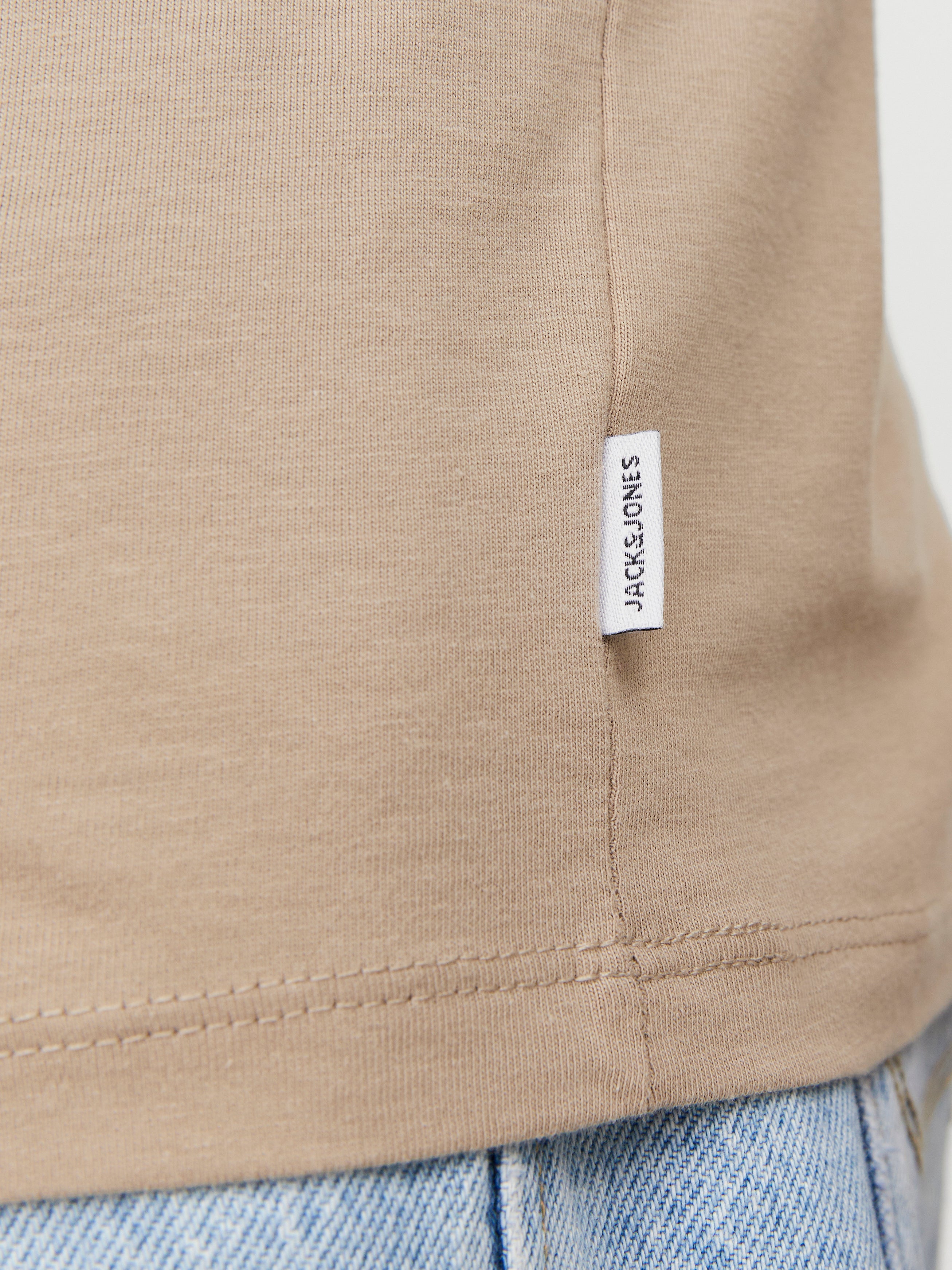 Plain Crew neck T-shirt | Beige | Jack & Jones®