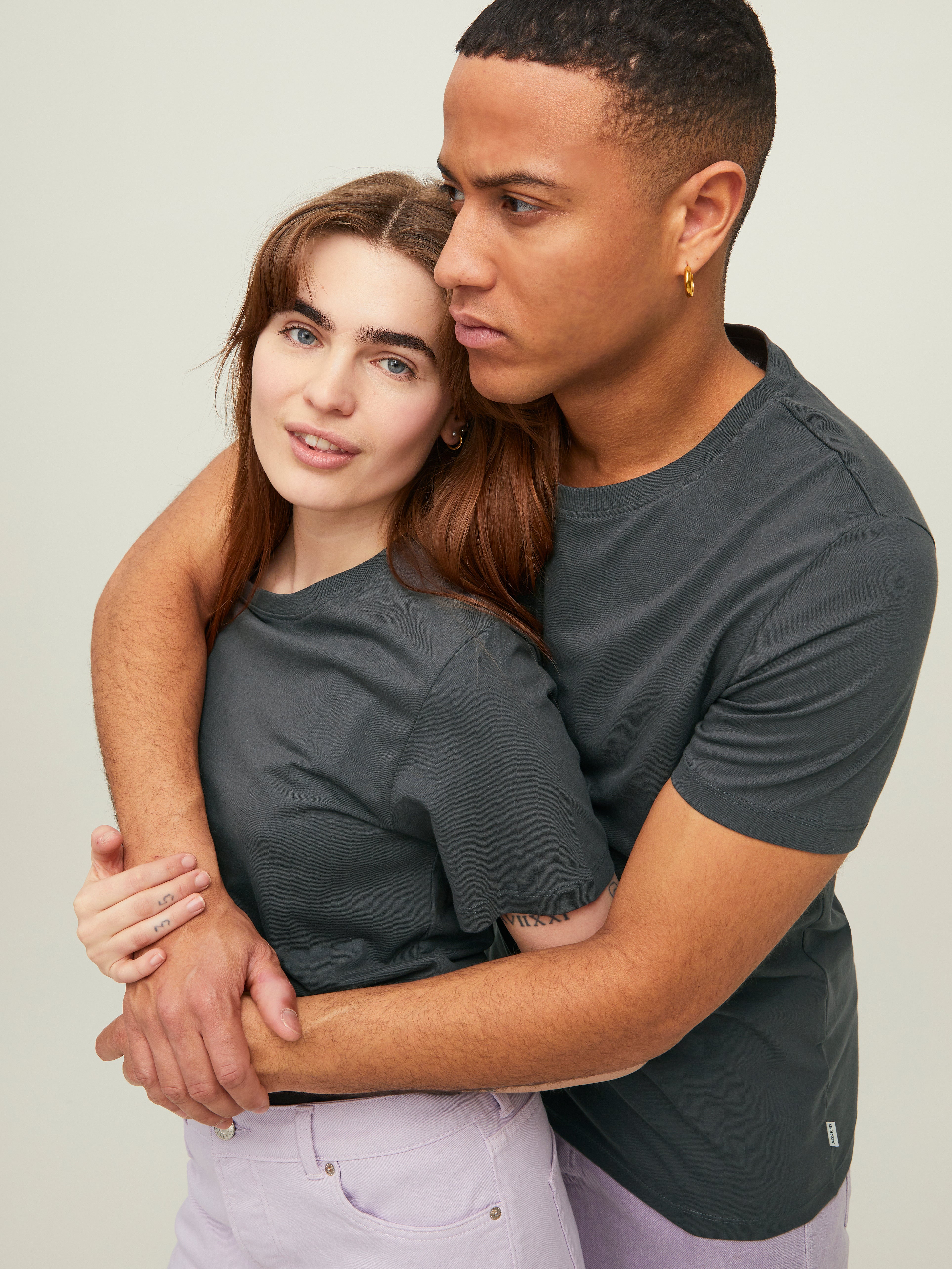 Plain Crew neck T-shirt | Dark Grey | Jack & Jones®