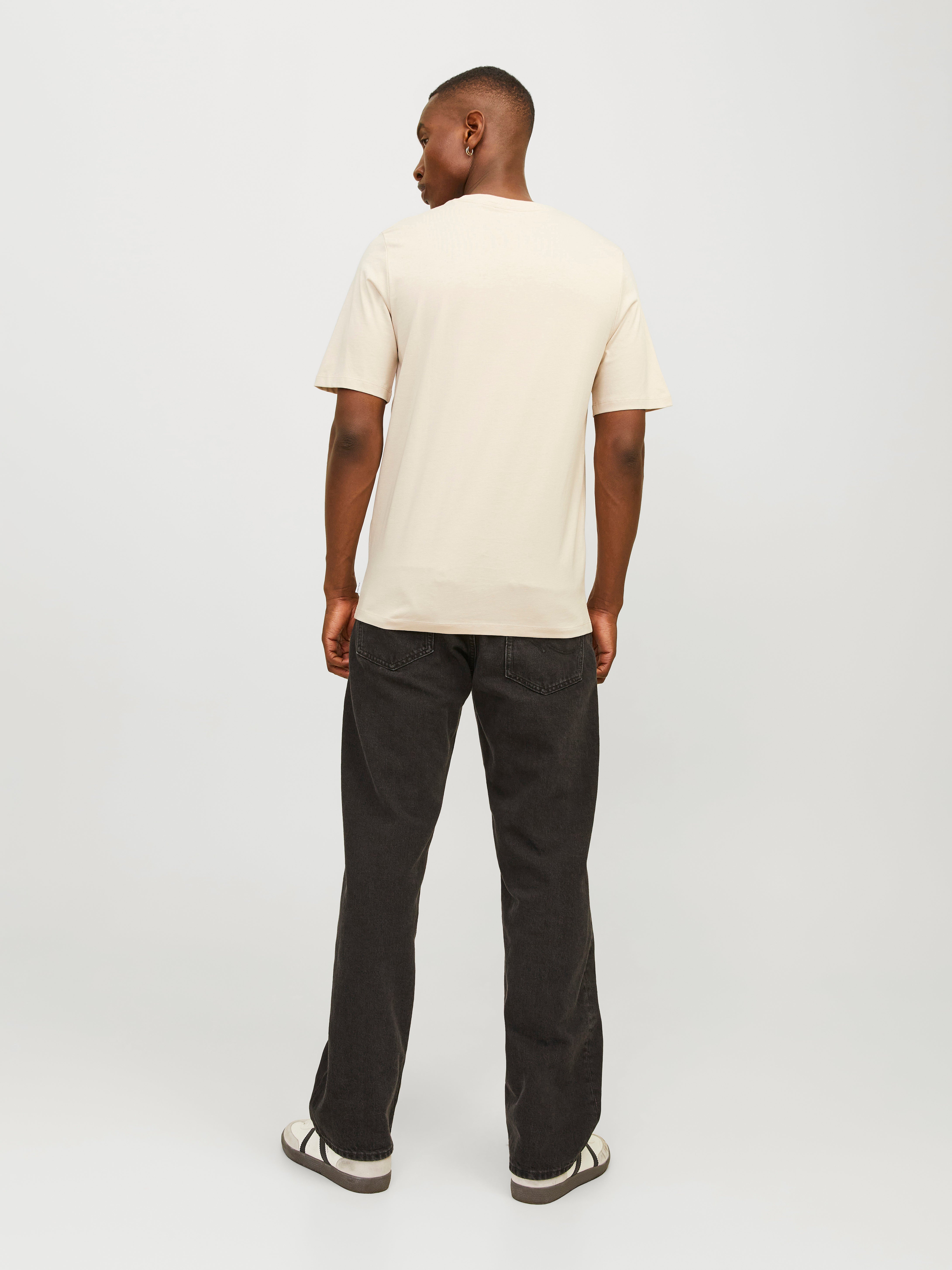 Plain Crew neck T-shirt | Beige | Jack & Jones®