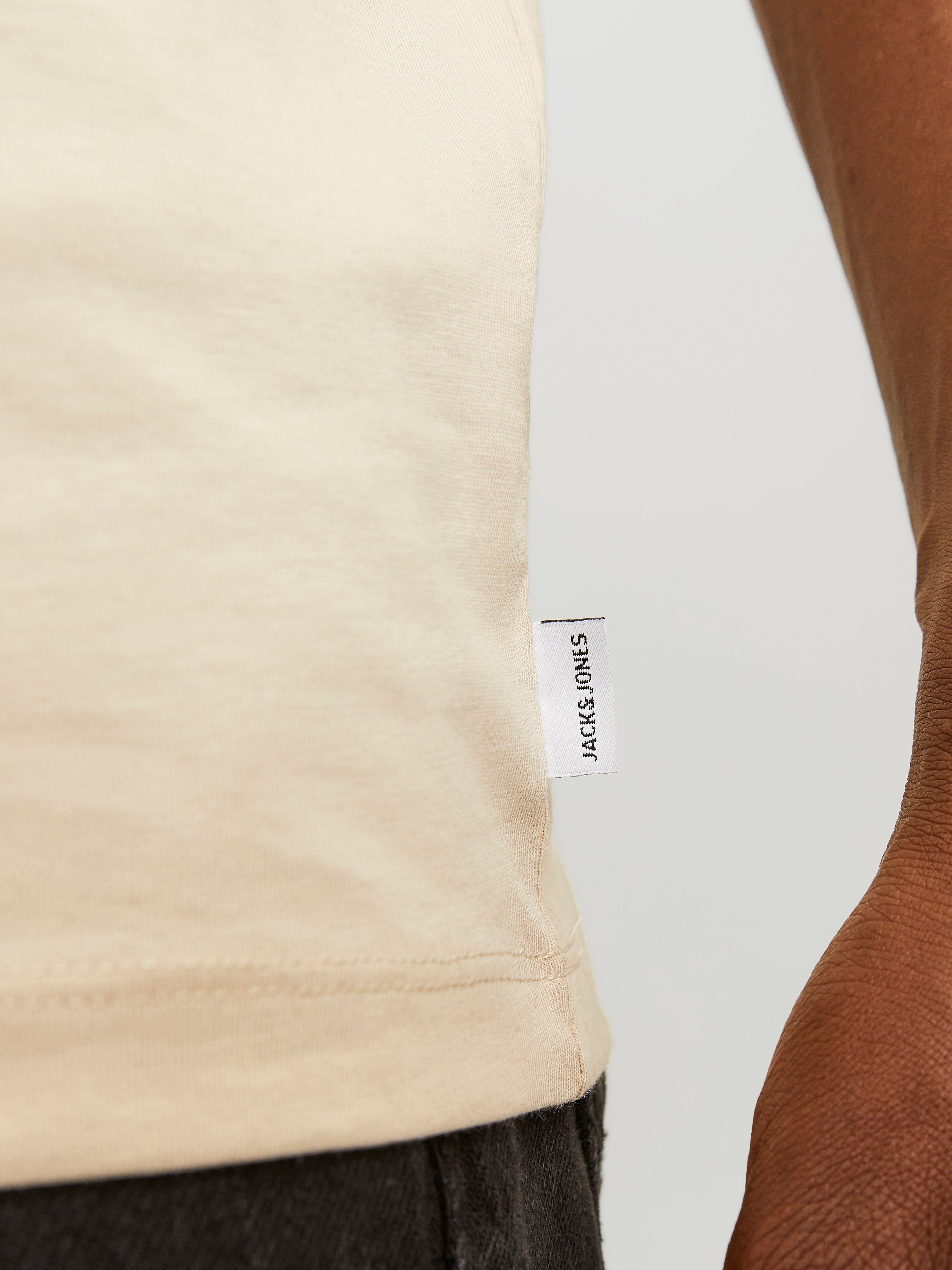 Plain Crew neck T-shirt | Beige | Jack & Jones®