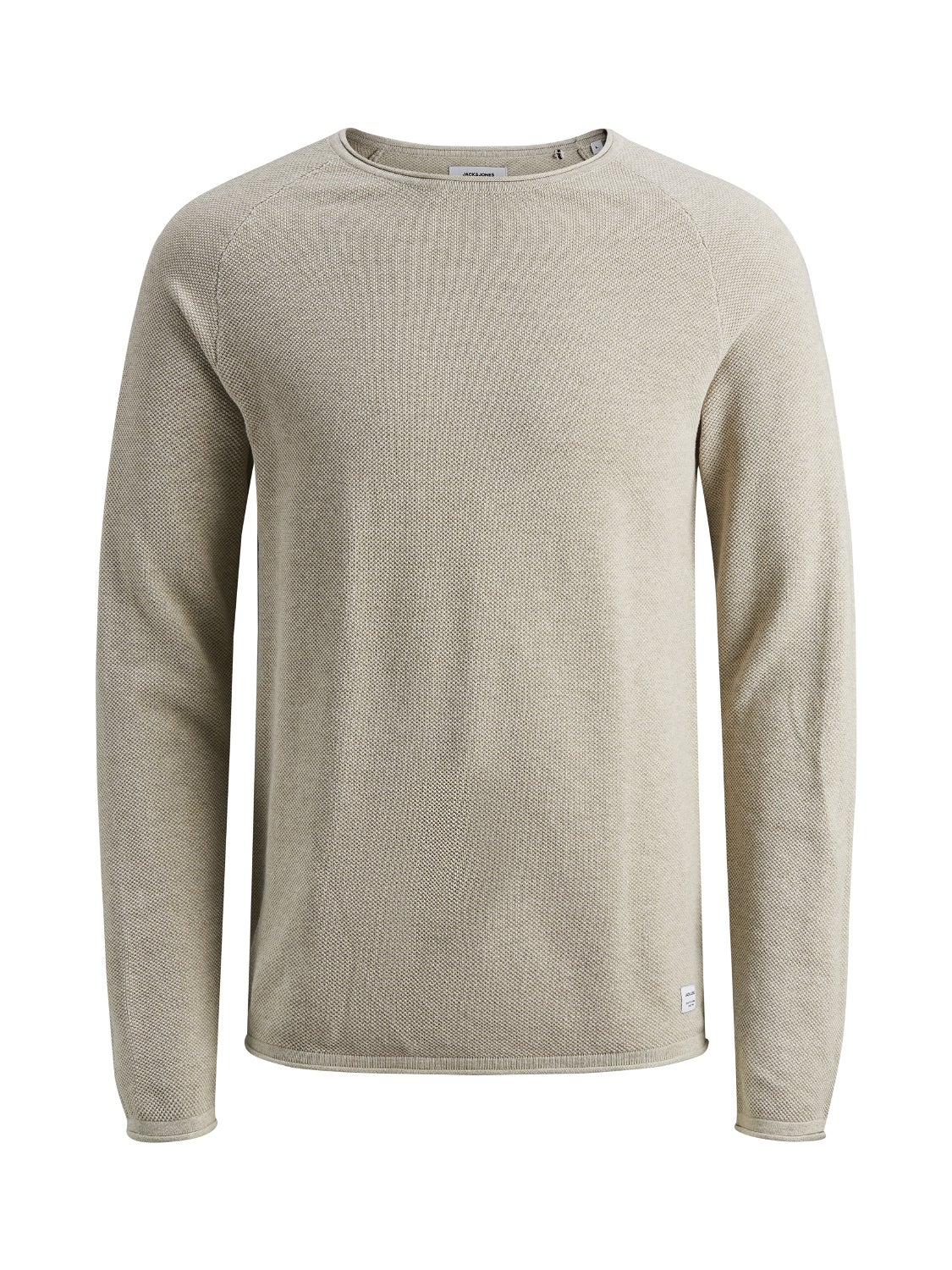 Textured Knitted Pullover | Beige | Jack & Jones®
