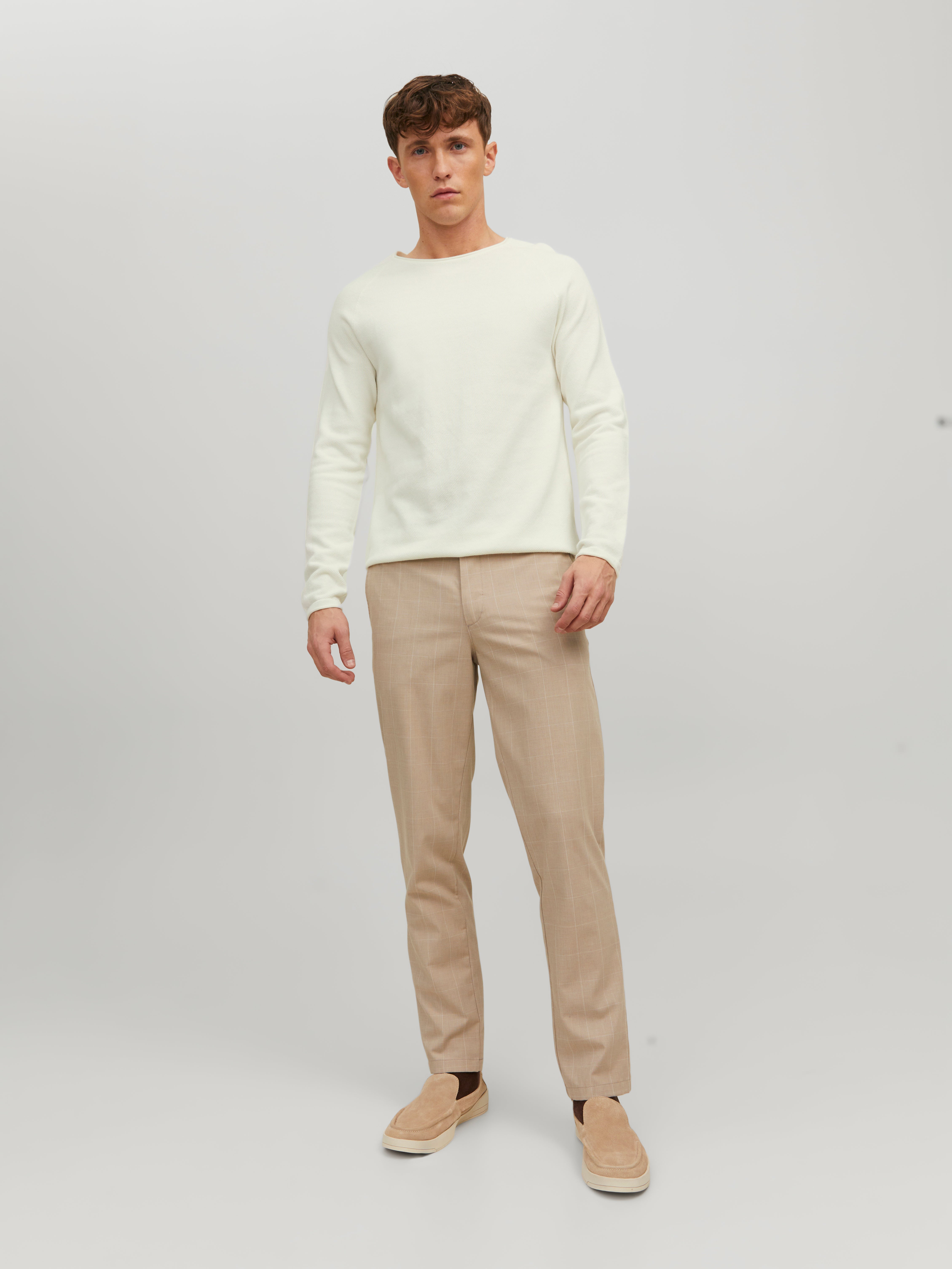 Pull en maille à col rond | Blanc | Jack & Jones®