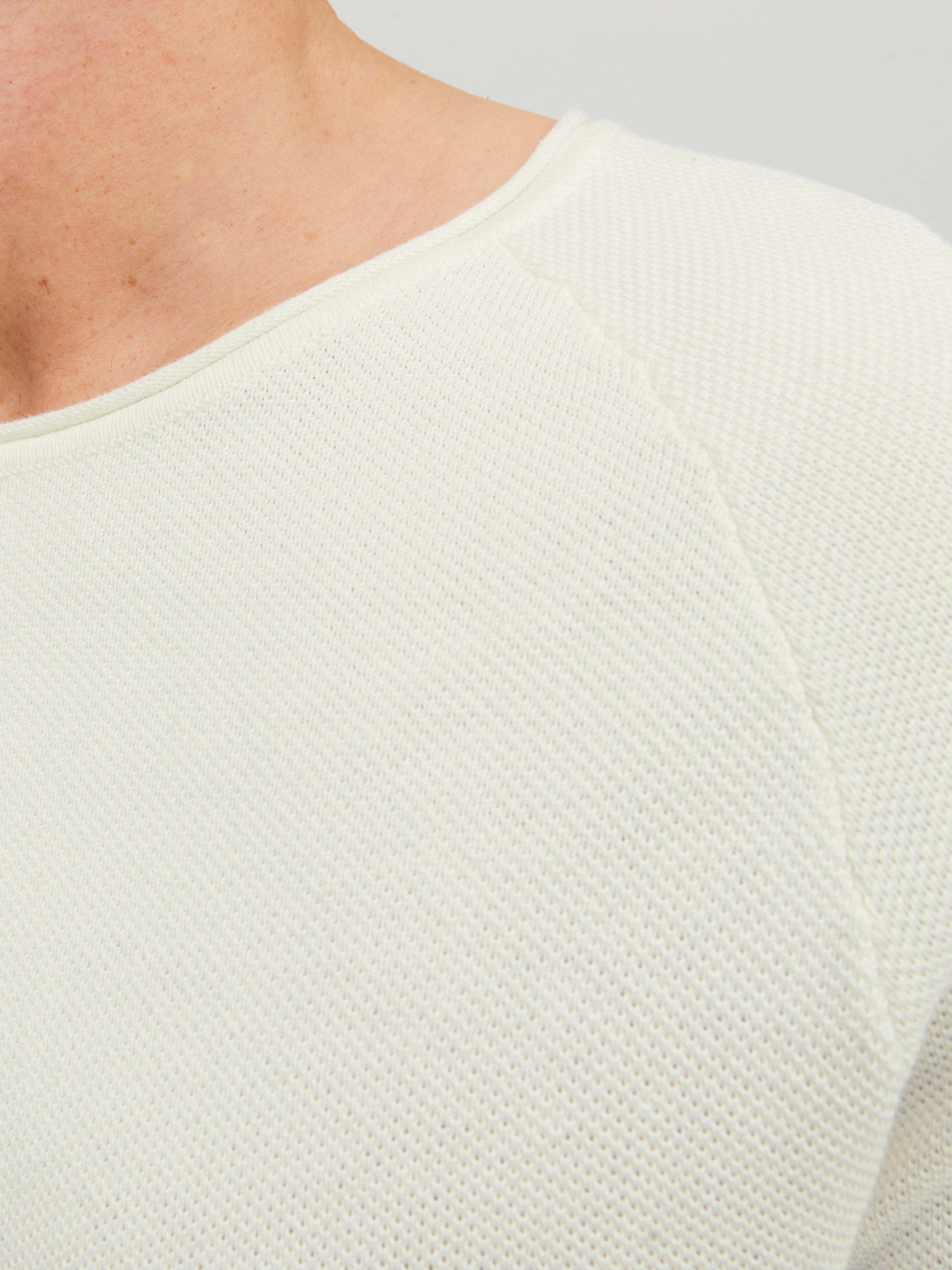 Pull en maille à col rond | Blanc | Jack & Jones®