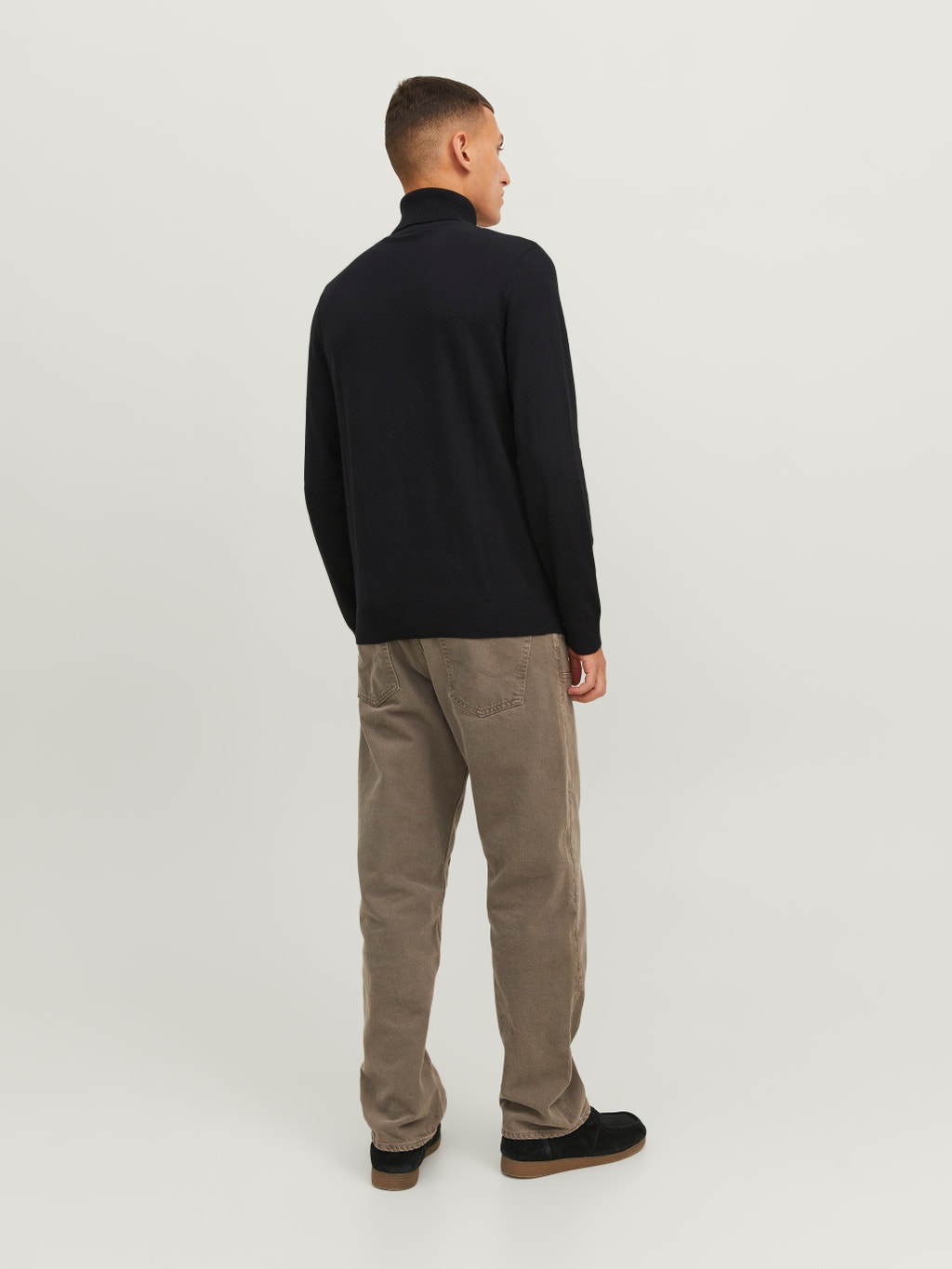 Rollneck Knitted Pullover | Black | Jack & Jones®