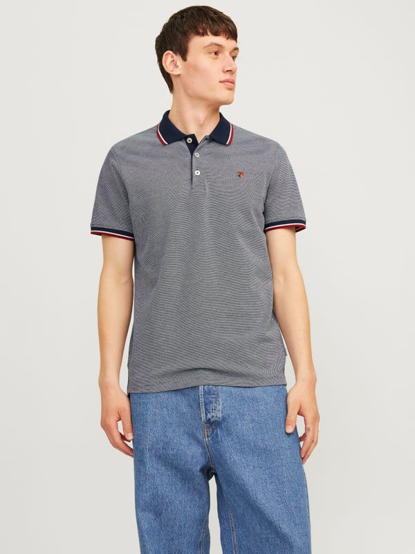 Baumwoll- Polo shirt | Dark Blue | Jack & Jones®