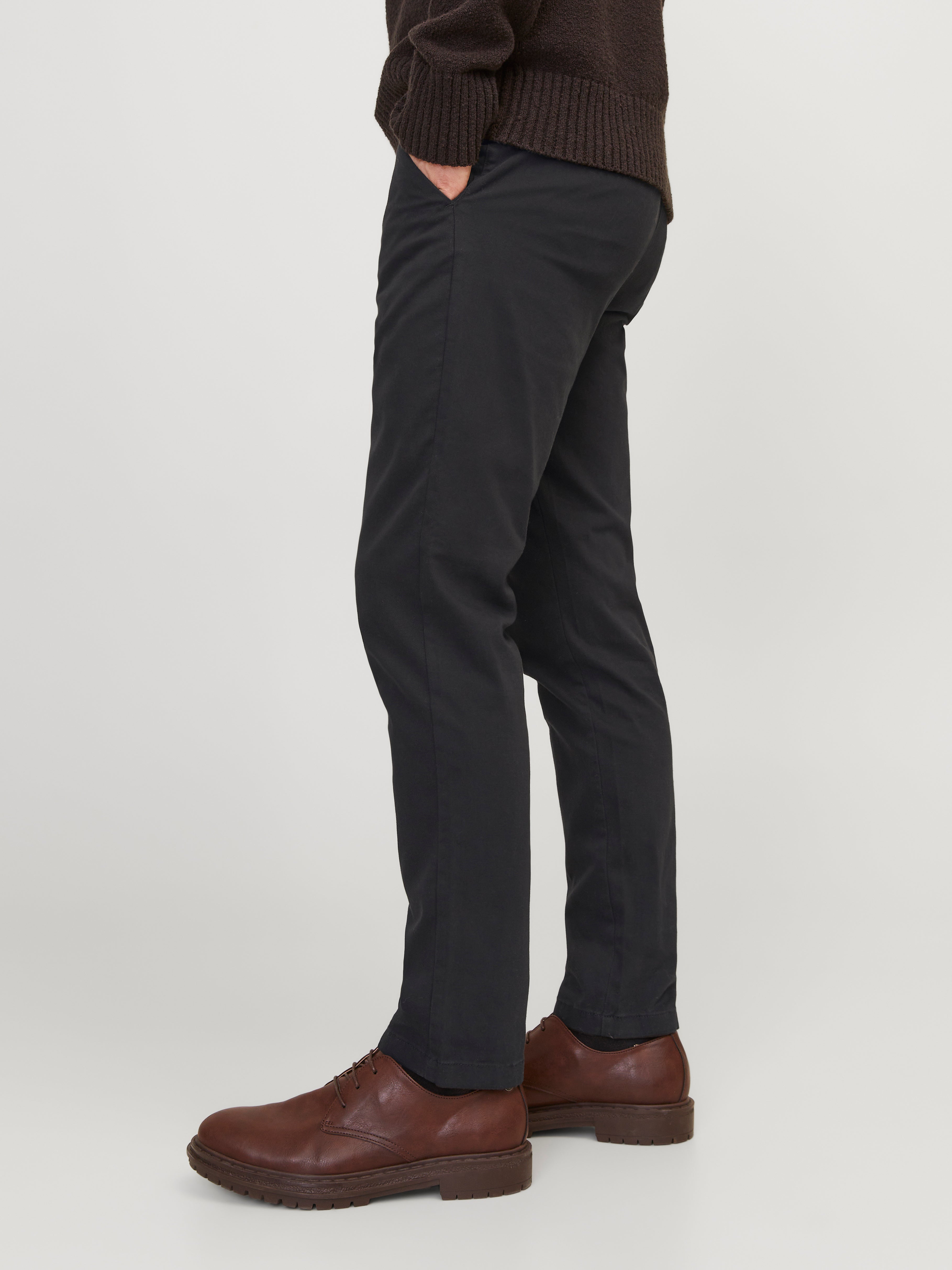 Slim Fit Chino trousers | Black | Jack & Jones®