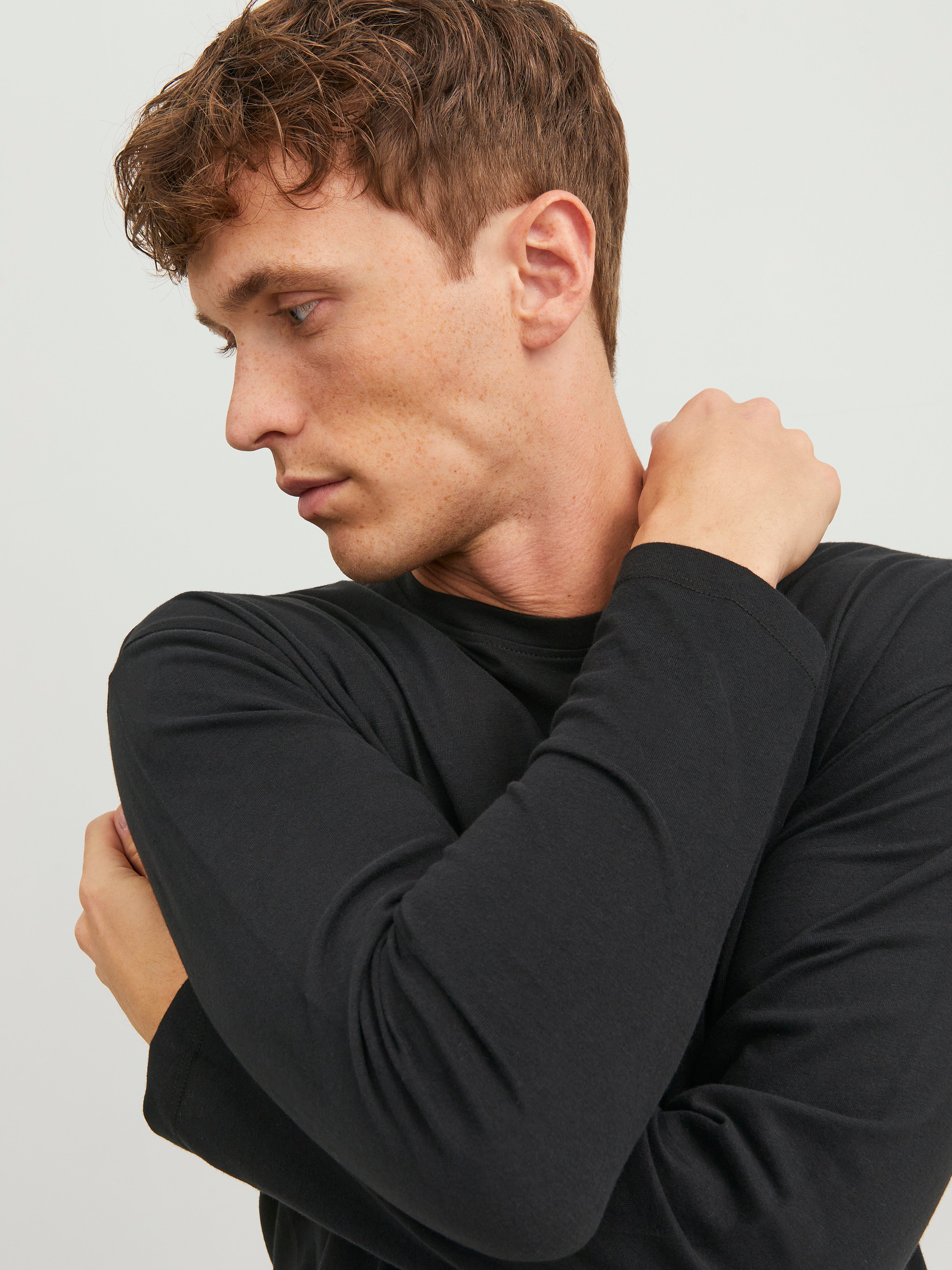 Plain Crew neck T-shirt | Black | Jack & Jones®