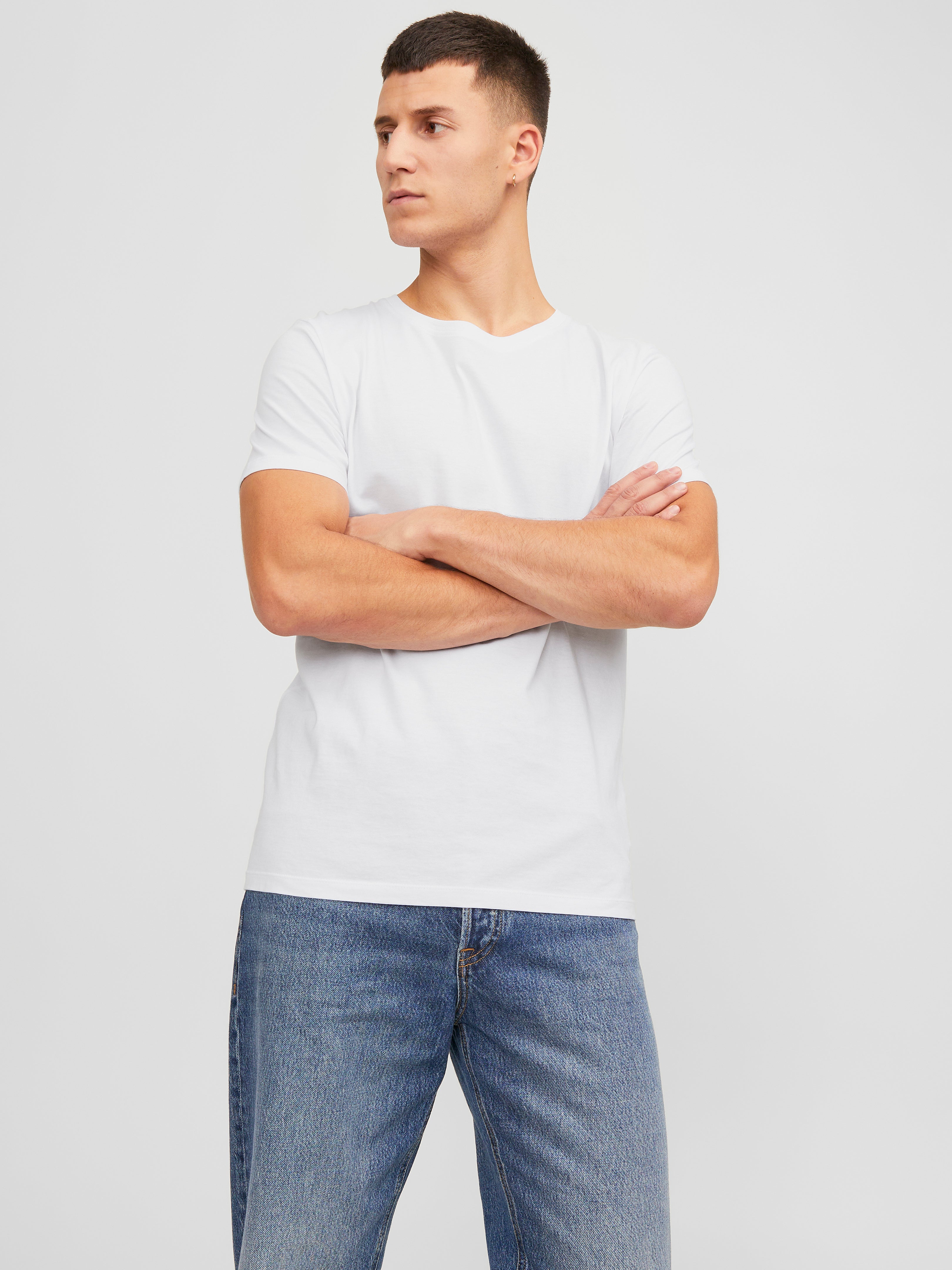 T Shirt Wei Rundhals Herren
