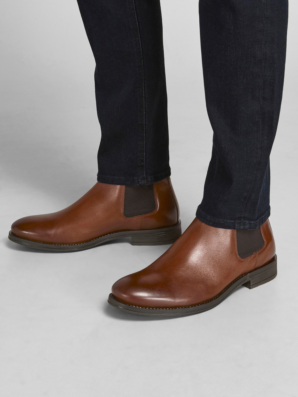 Chelsea Bottes en cuir | Light Brown | Jack & Jones®