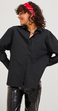 JXJAMIE Camisa de popelín | Negro | JJXX®