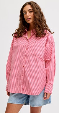 JXJAMIE Poplin shirt | Dark Rose | JJXX®