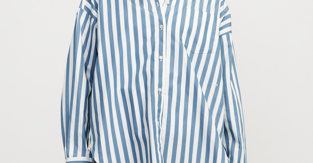 JXJAMIE Chemise en popeline | Bleu foncé | JJXX®