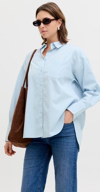 JXJAMIE Poplin shirt | Medium Blue | JJXX®