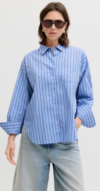 JXJAMIE Camisa de popelín | Azul intermedio | JJXX®