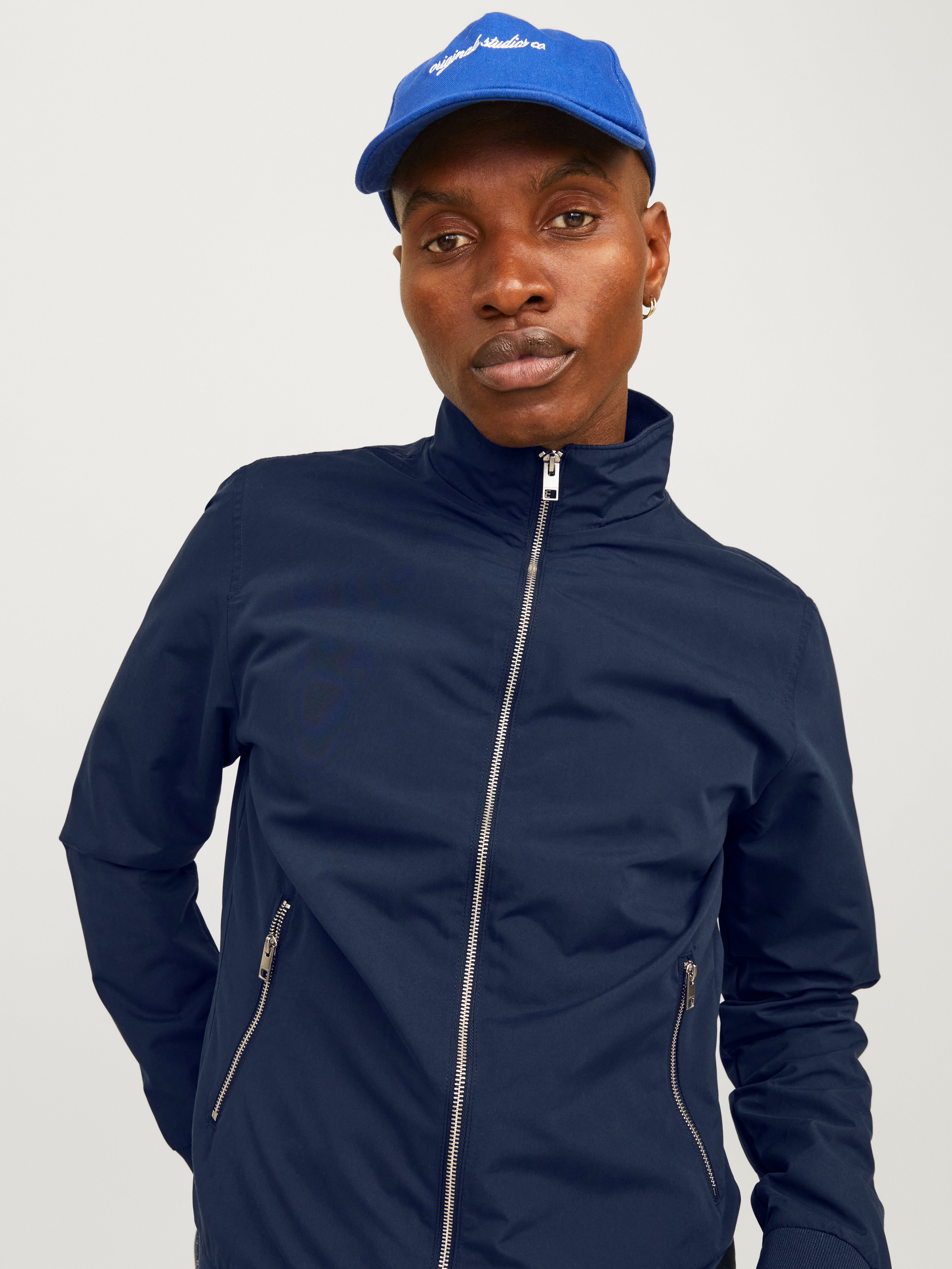 High neck bomber jacket | Dark Blue | Jack & Jones®