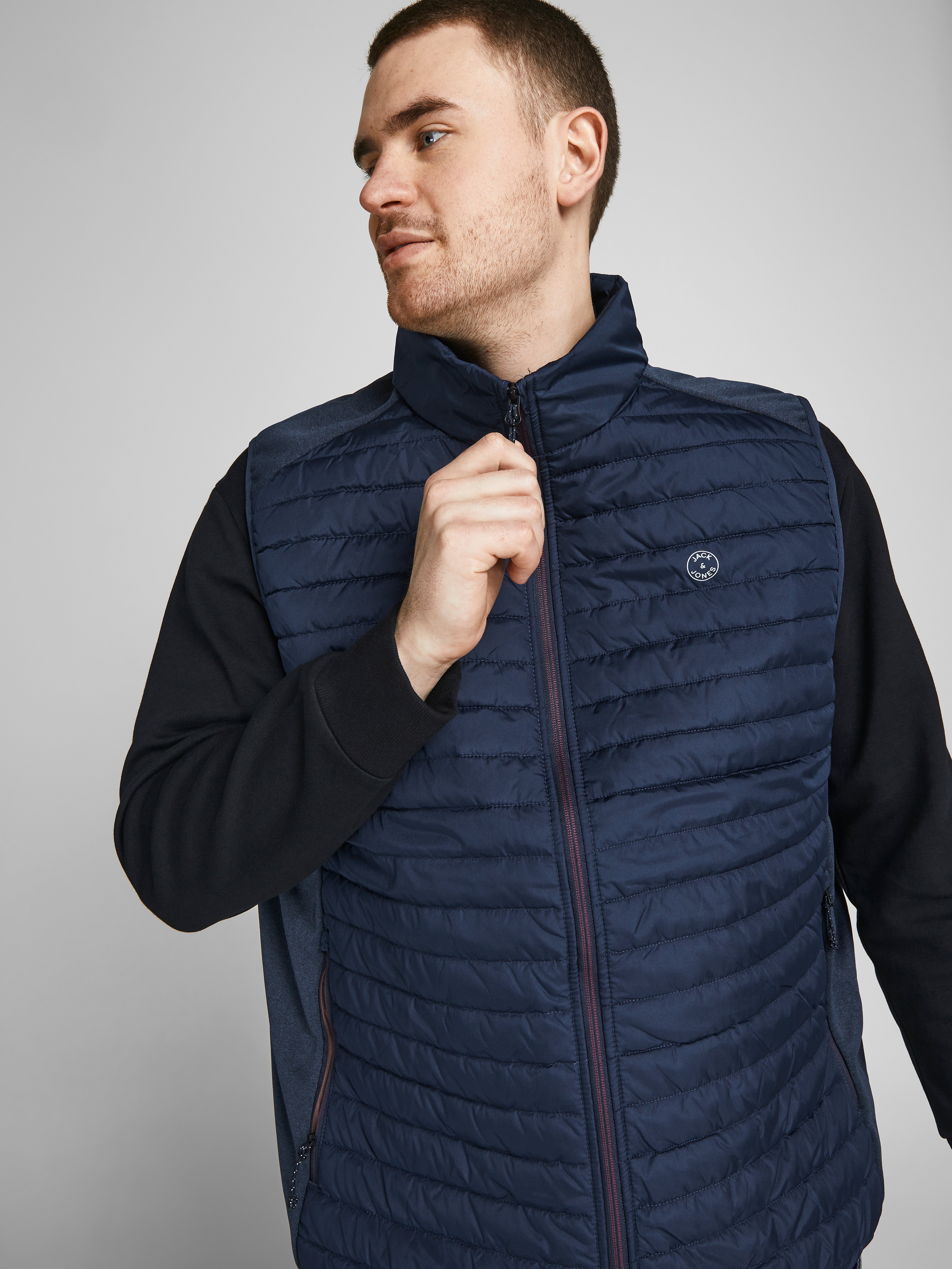 Plus Size Gilet trapuntato | Blu scuro | Jack & Jones®
