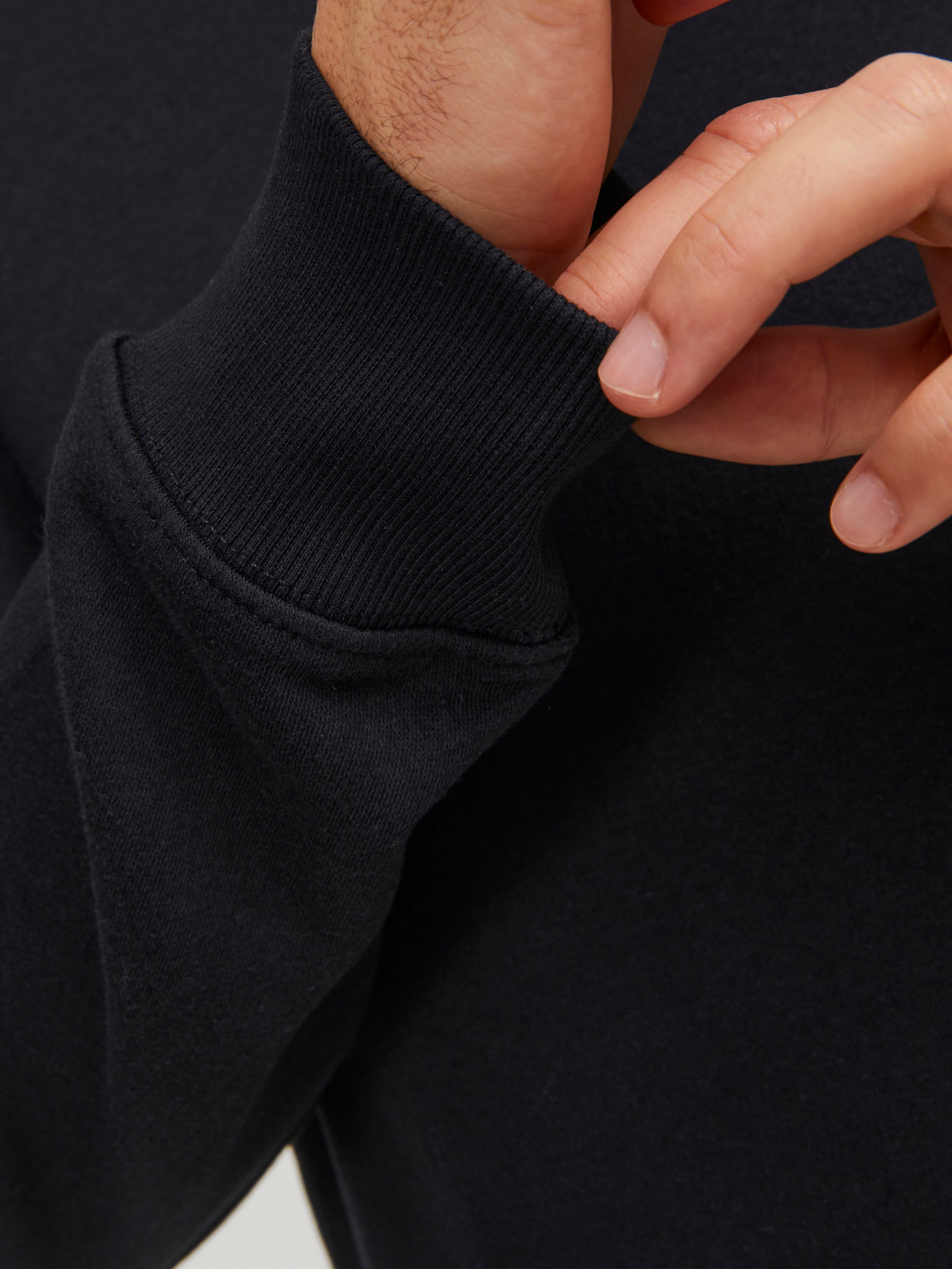 Plain Crew neck Sweatshirt | Black | Jack & Jones®