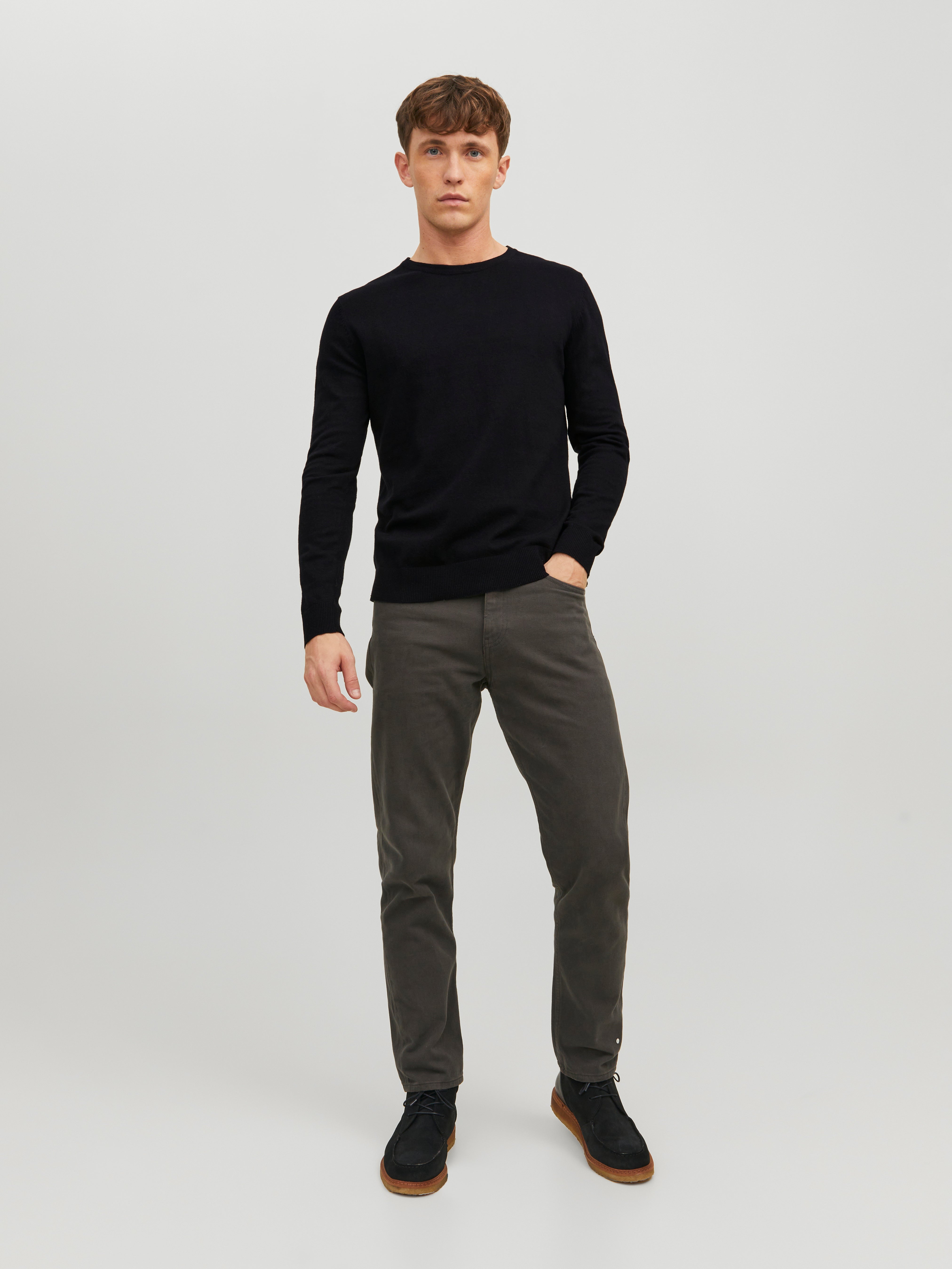 Crew neck Knitted Pullover | Black | Jack & Jones®