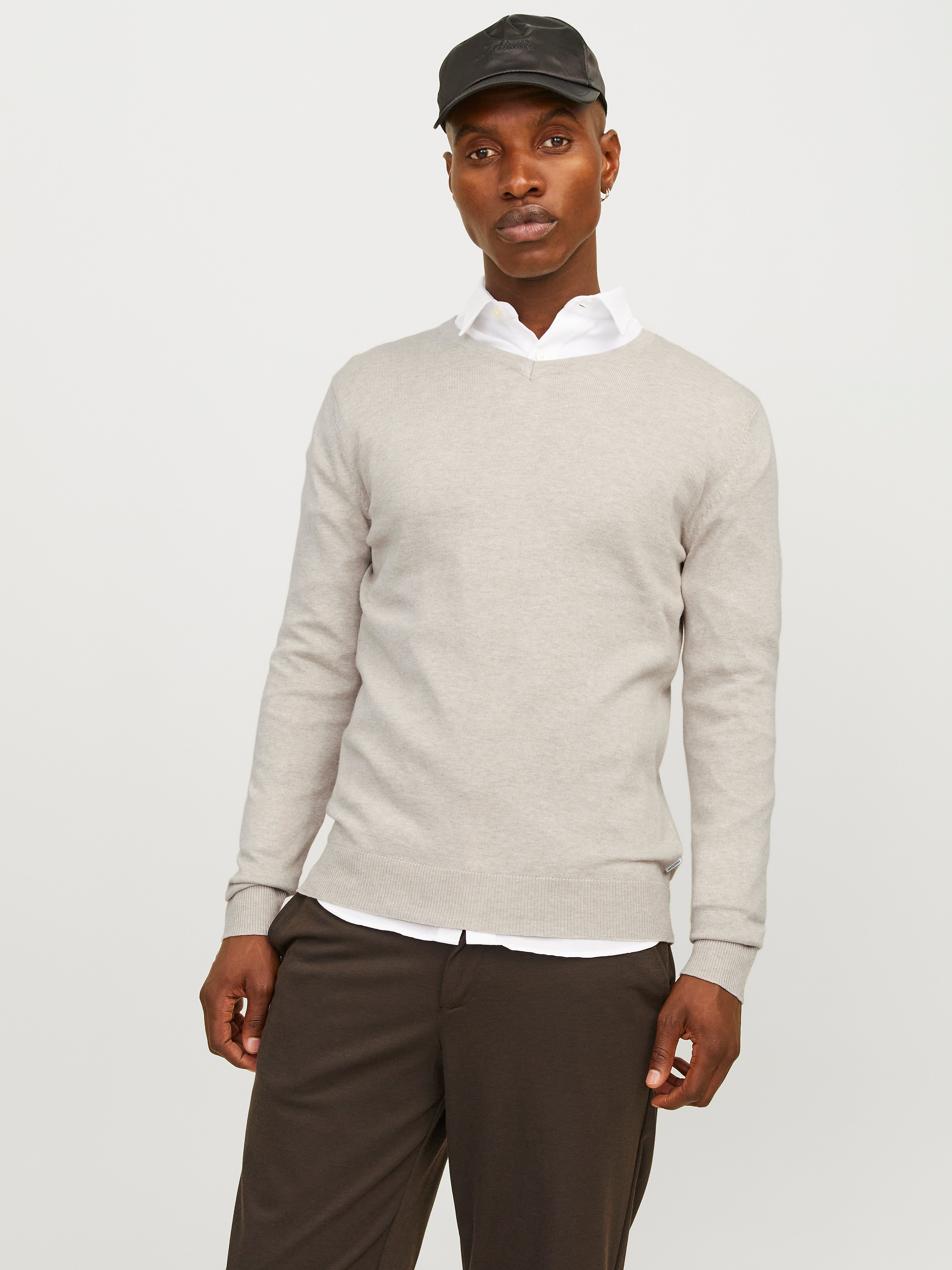 O-Neck Knitted pullover | Dark Grey | Jack & Jones®