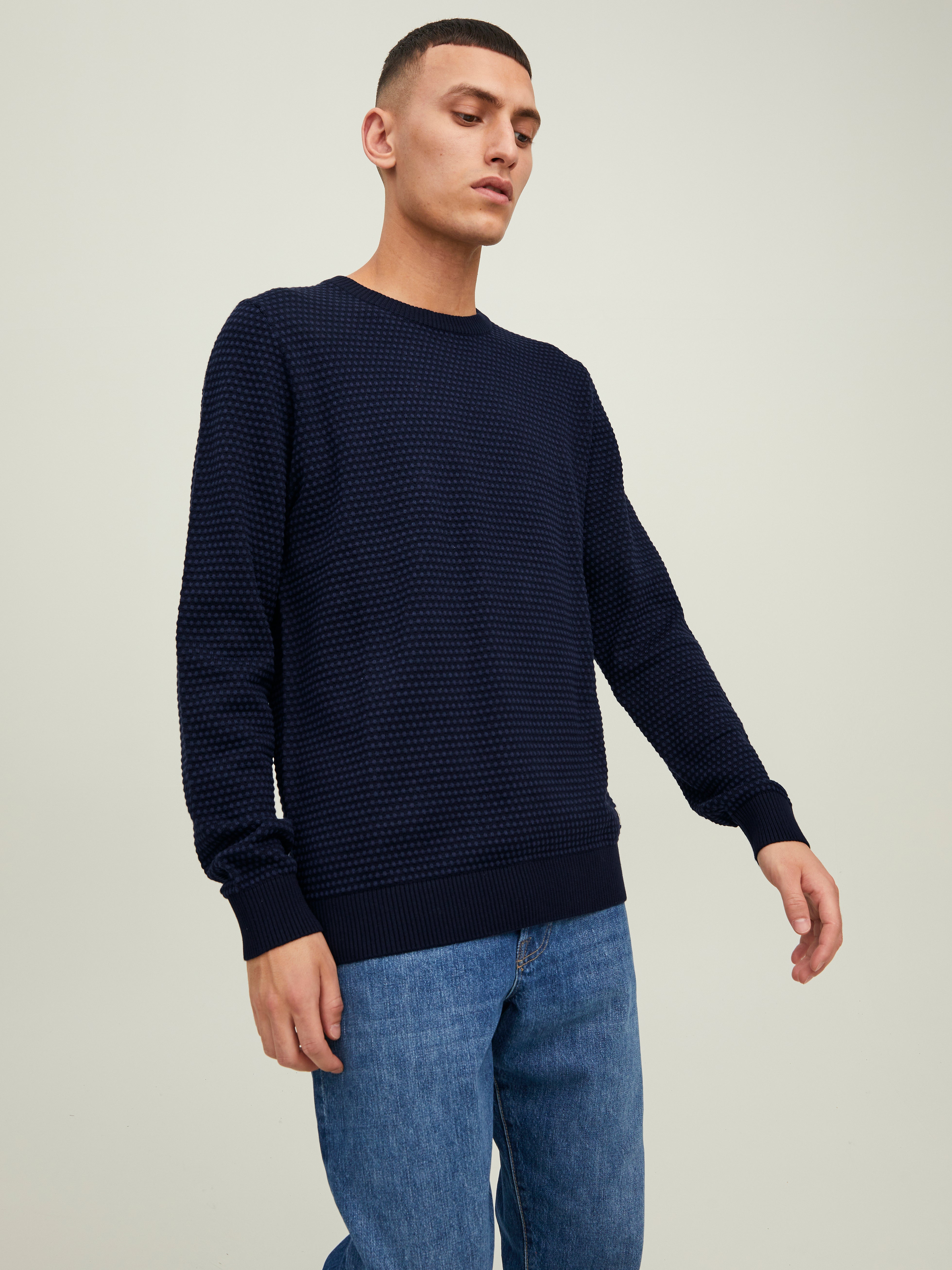 Plain Jumper | Dark Blue | Jack & Jones®