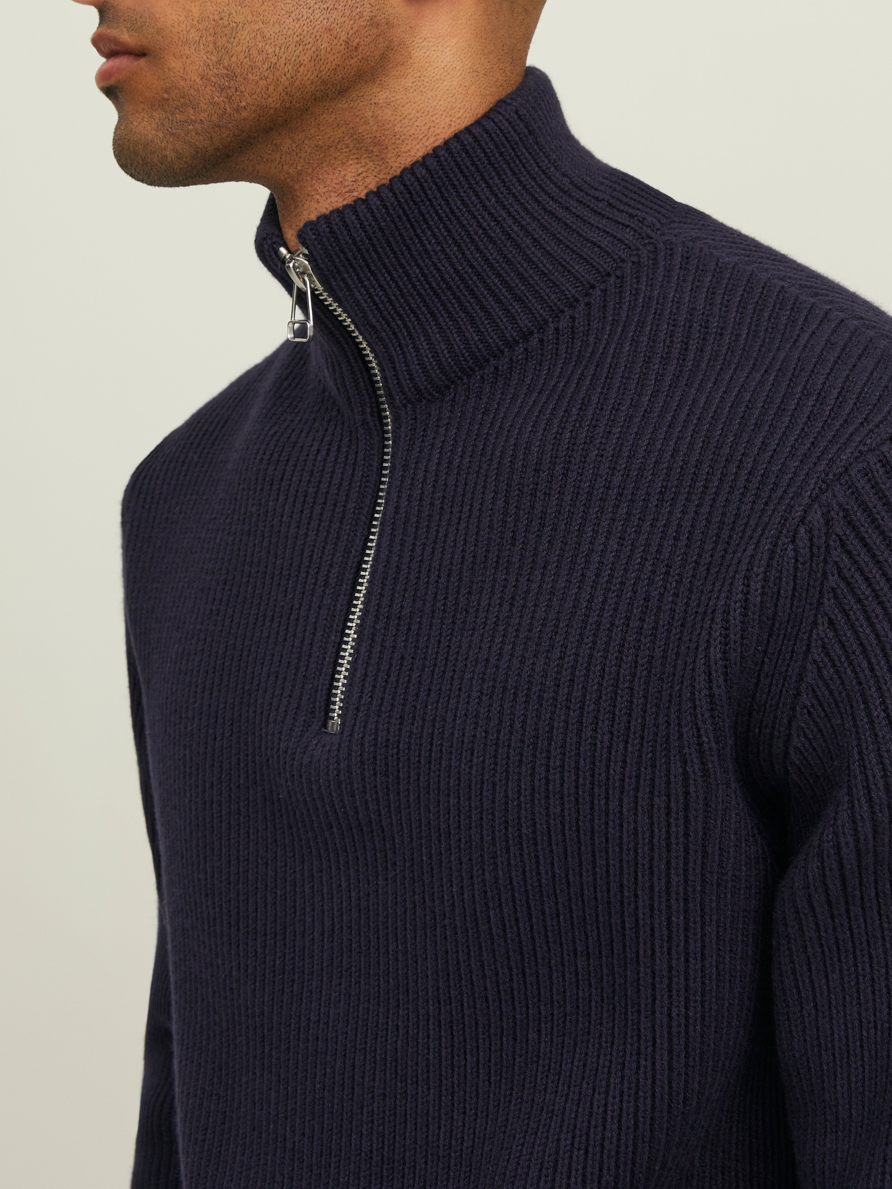 RDD Plain Half Zip Jumper | Dark Blue | Jack & Jones®