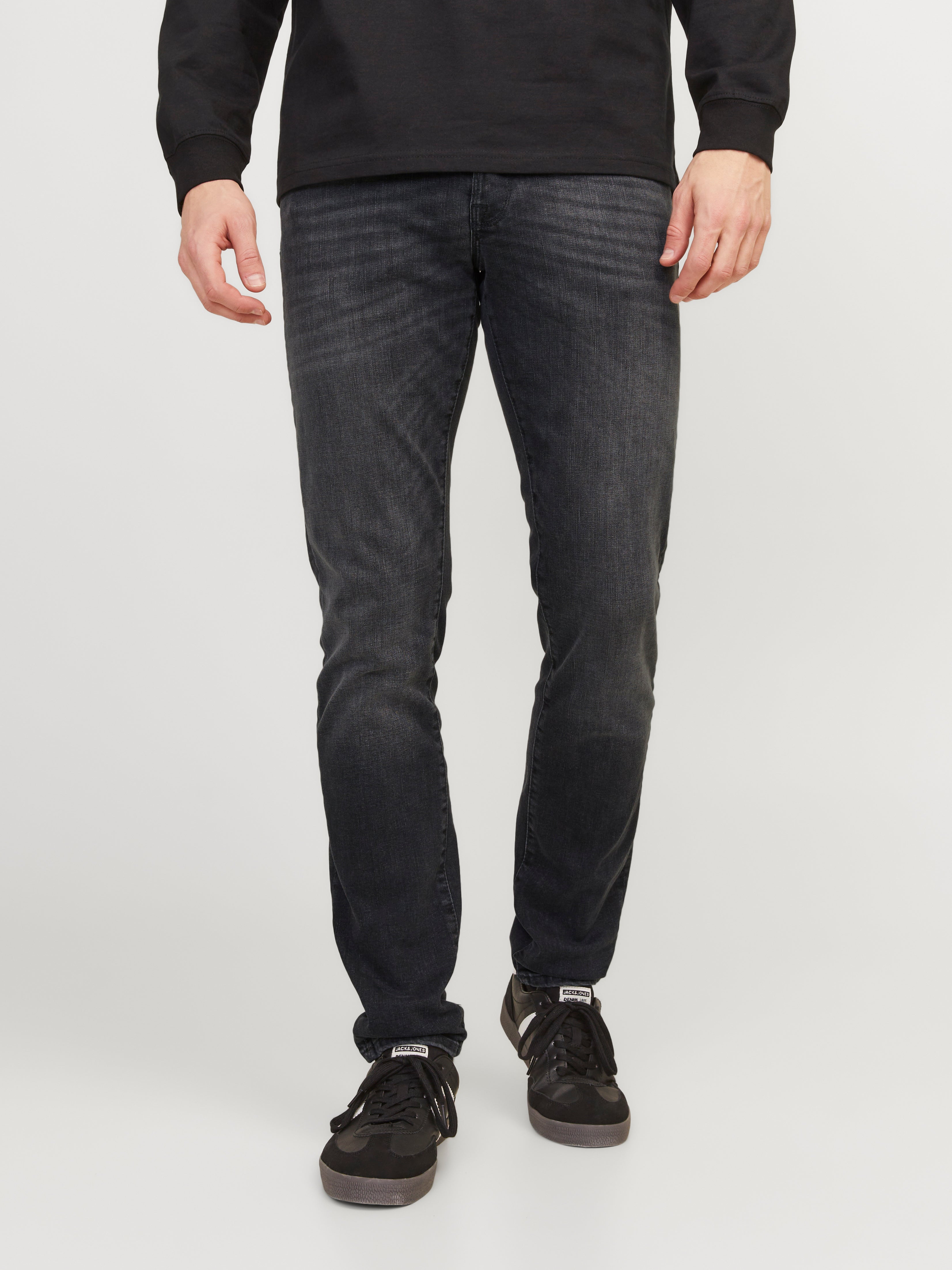 JJIGLENN JJFOX BL 655 Slim fit jeans | Svarta | Jack & Jones®