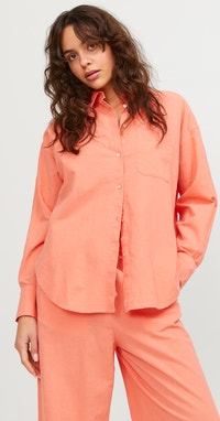 JXJAMIE Chemise en popeline | Orange foncé | JJXX®