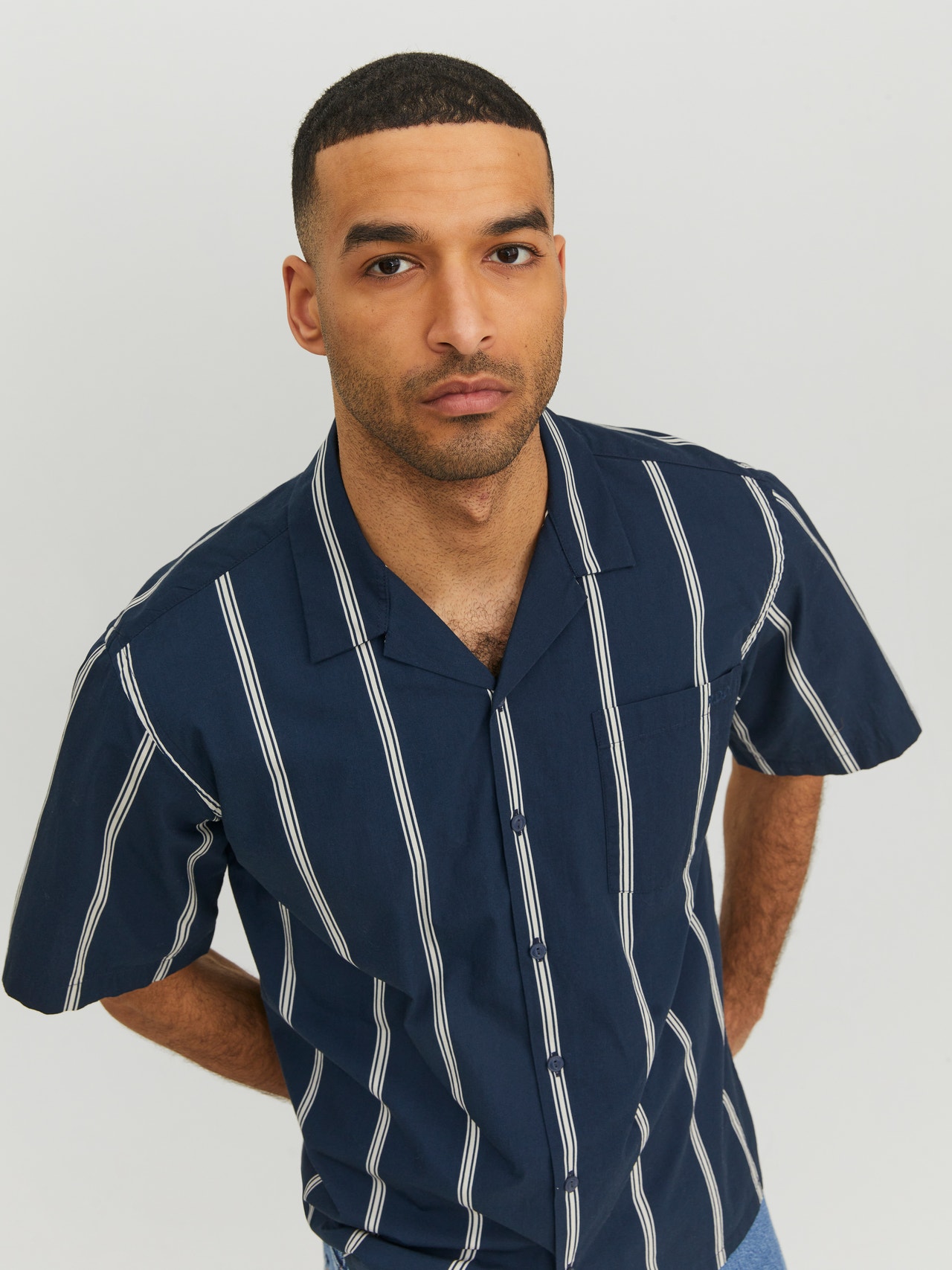 Oversize Fit Resort Collar Shirt Dark Blue Jack Jones oversize-fit-resort-collar-shirt-dark-blue-jack-jones
