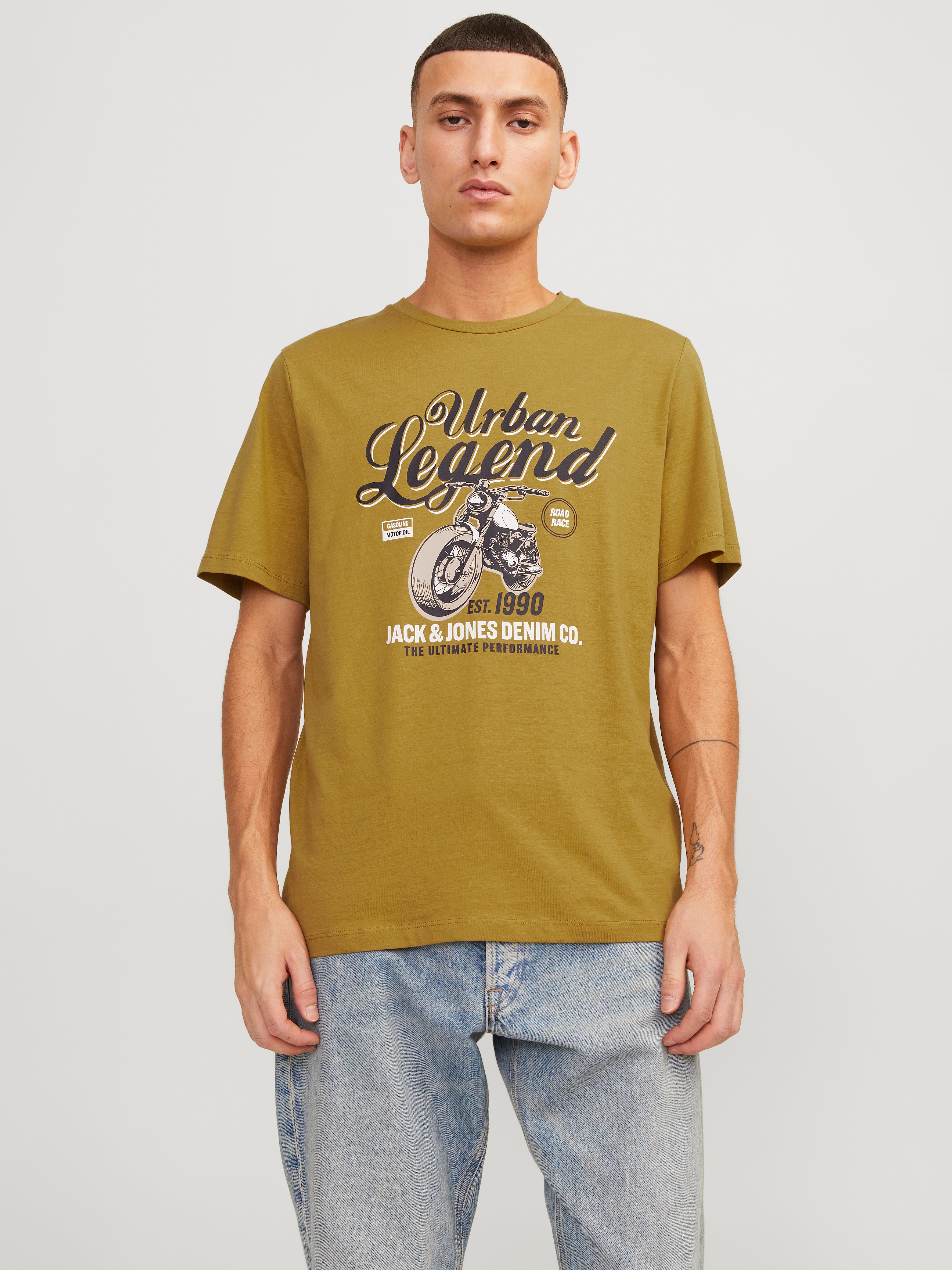 Logotyp Rundringning T-shirt | Mellangul | Jack & Jones®