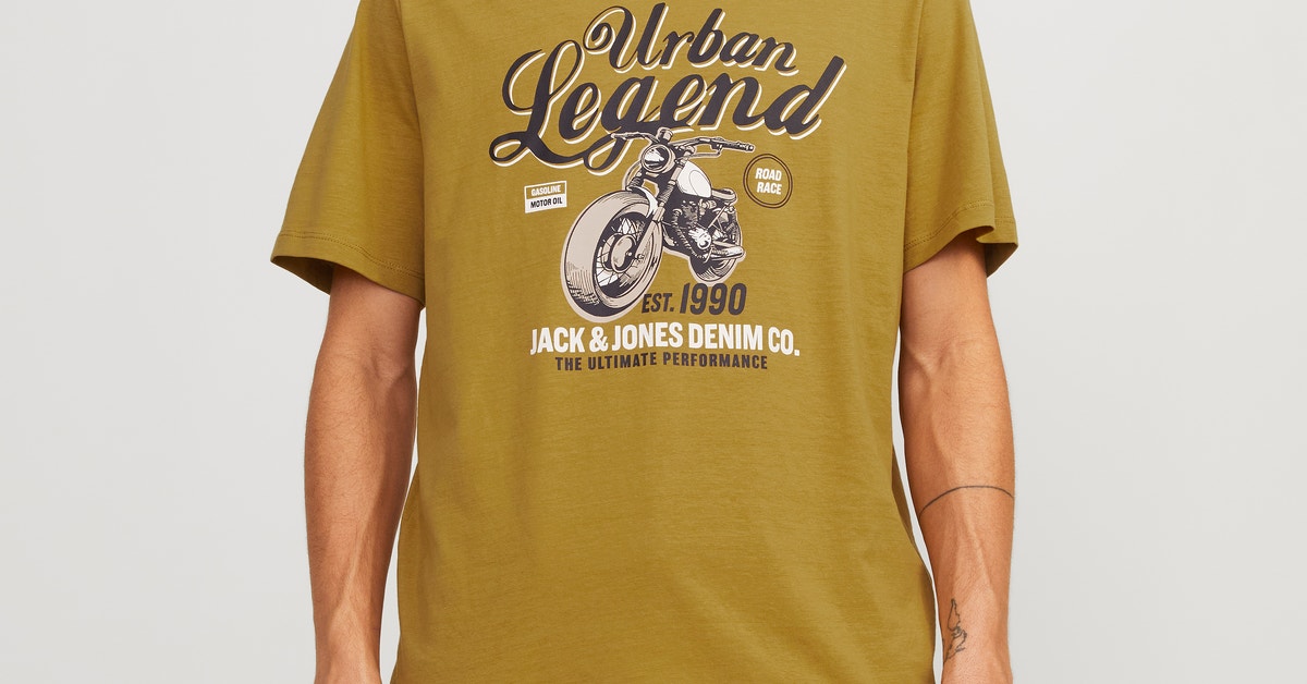 Logotyp Rundringning T-shirt | Mellangul | Jack & Jones®