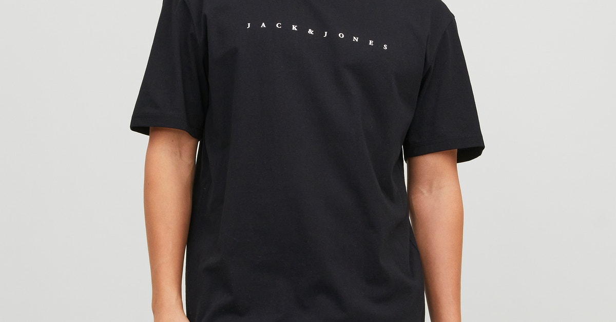 Logo Rundhals T-shirt | Schwarz | Jack & Jones®