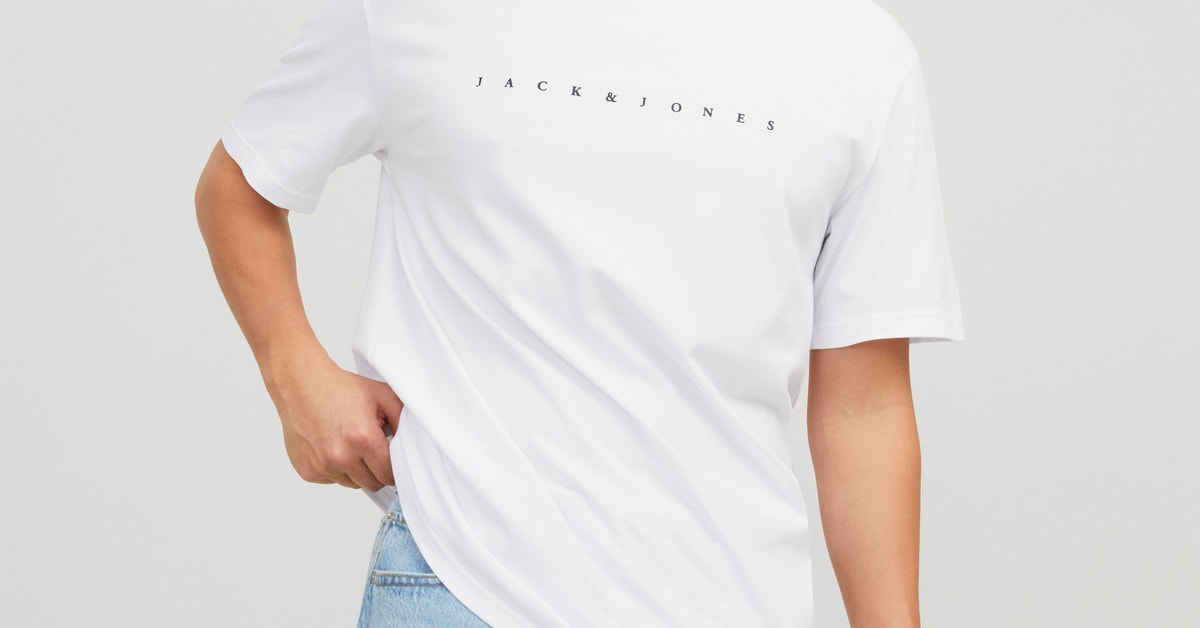 T-shirt Logo Col rond | Blanc | Jack & Jones®