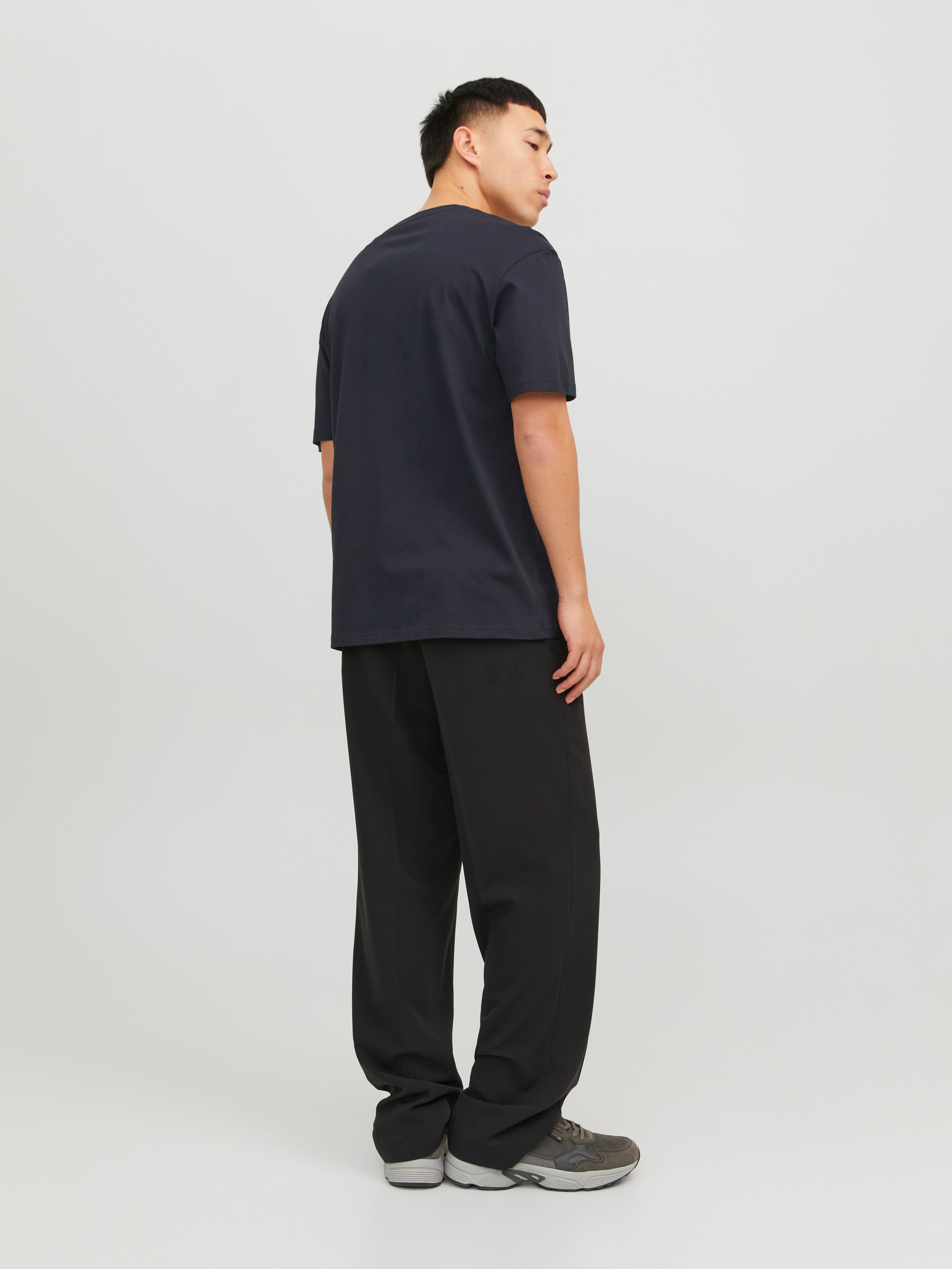 Logo Rundhals T-shirt | Dunkelblau | Jack & Jones®