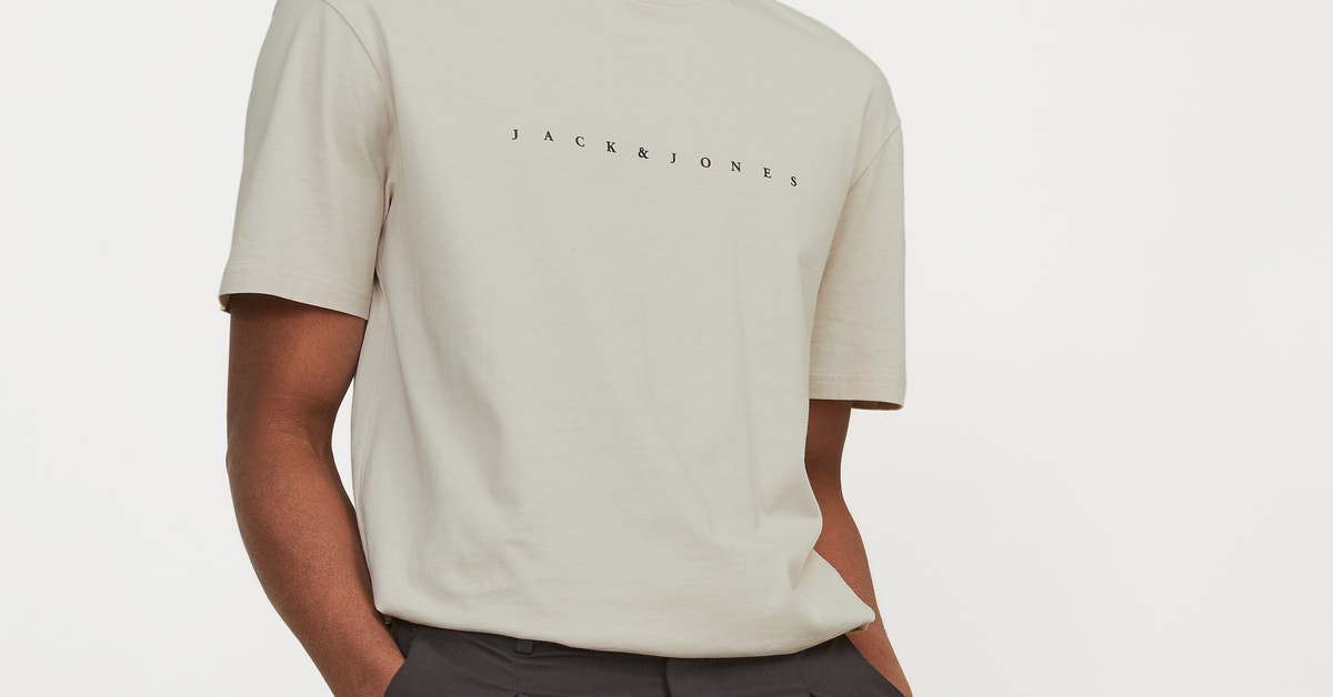 Logo Crew neck T-shirt | Beige | Jack & Jones®