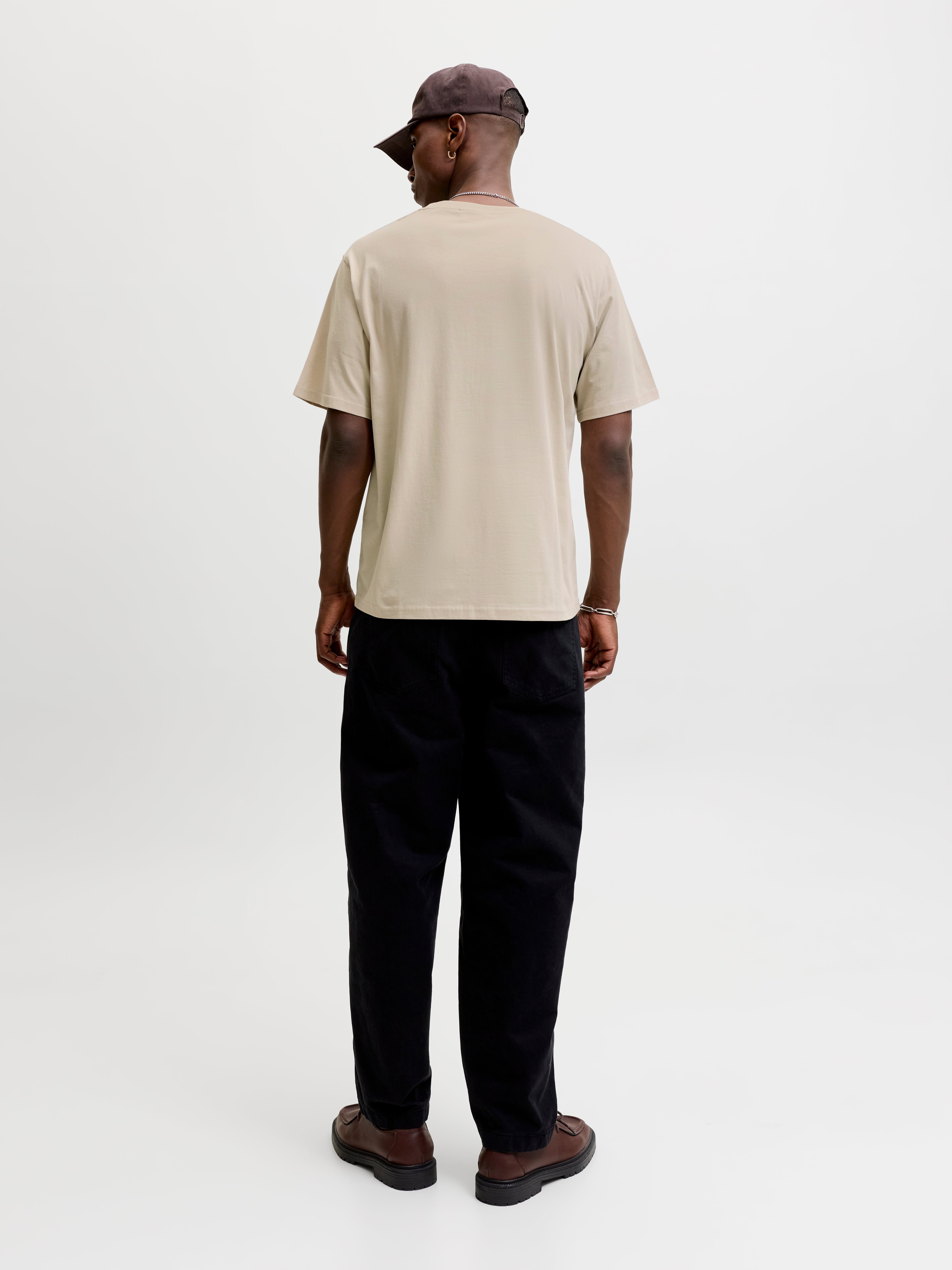 Logo Crew neck T-shirt | Beige | Jack & Jones®