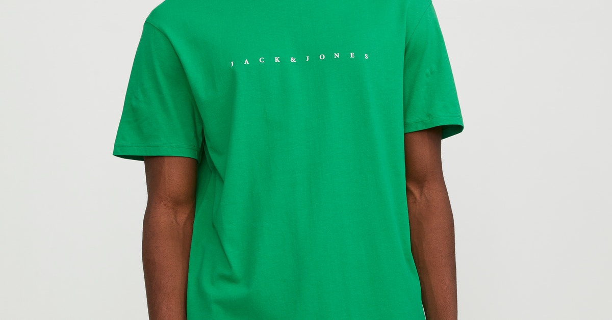Logo Crew neck T-shirt | Medium Green | Jack & Jones®