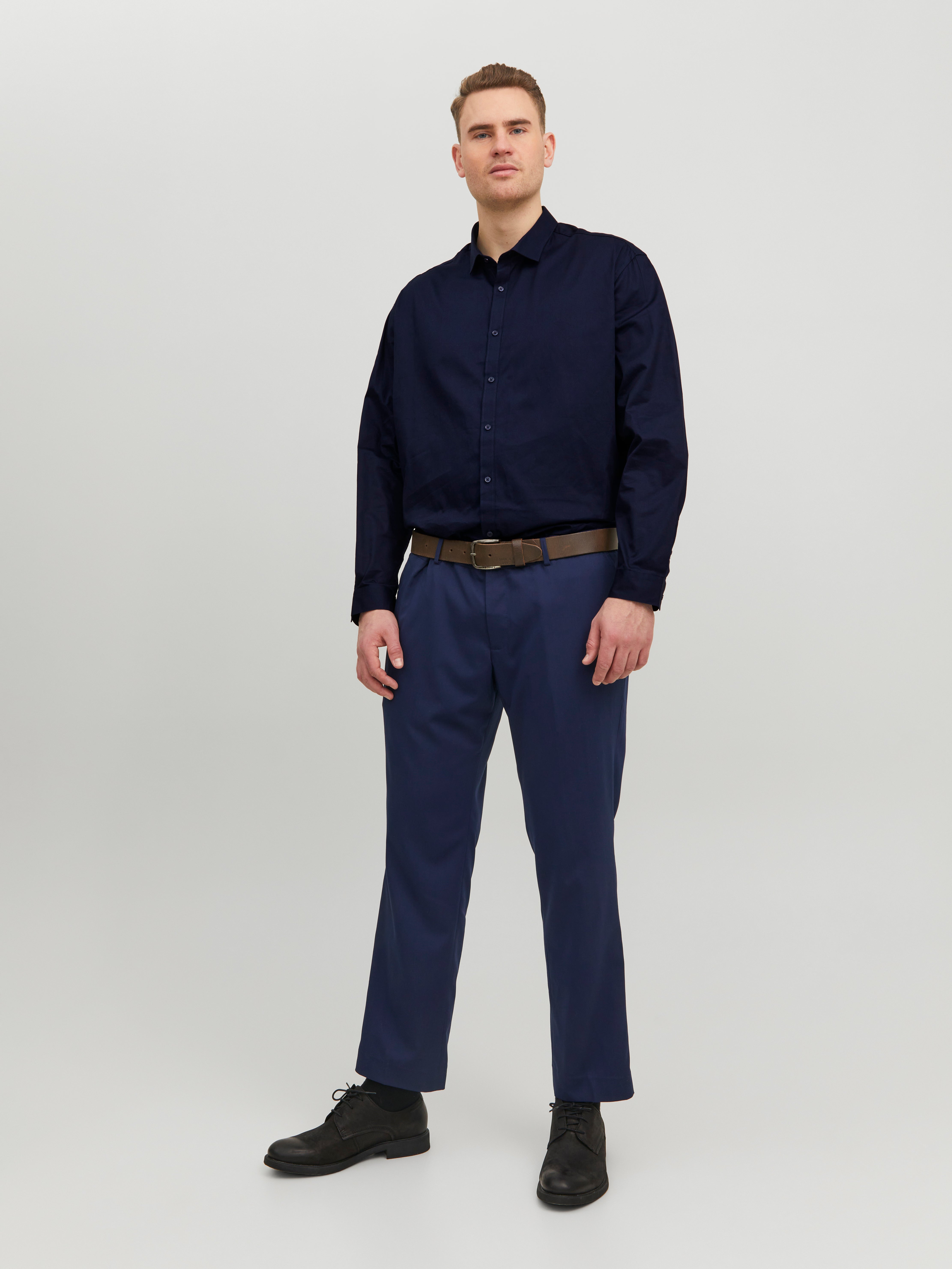 Plus Size Loose Fit Formeel overhemd | Donkerblauw | Jack & Jones®