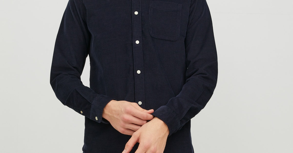 Camicia Slim Fit | Blu scuro | Jack & Jones®