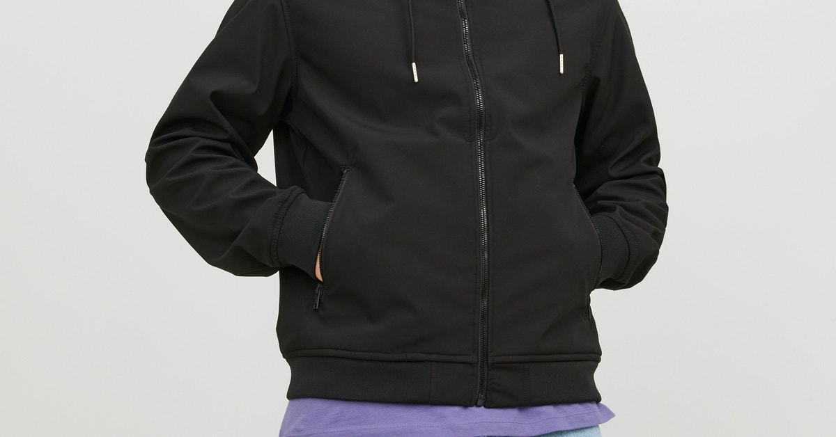 Hood with string regulation Ribbed cuffs Jacket | Black | Jack & Jones®