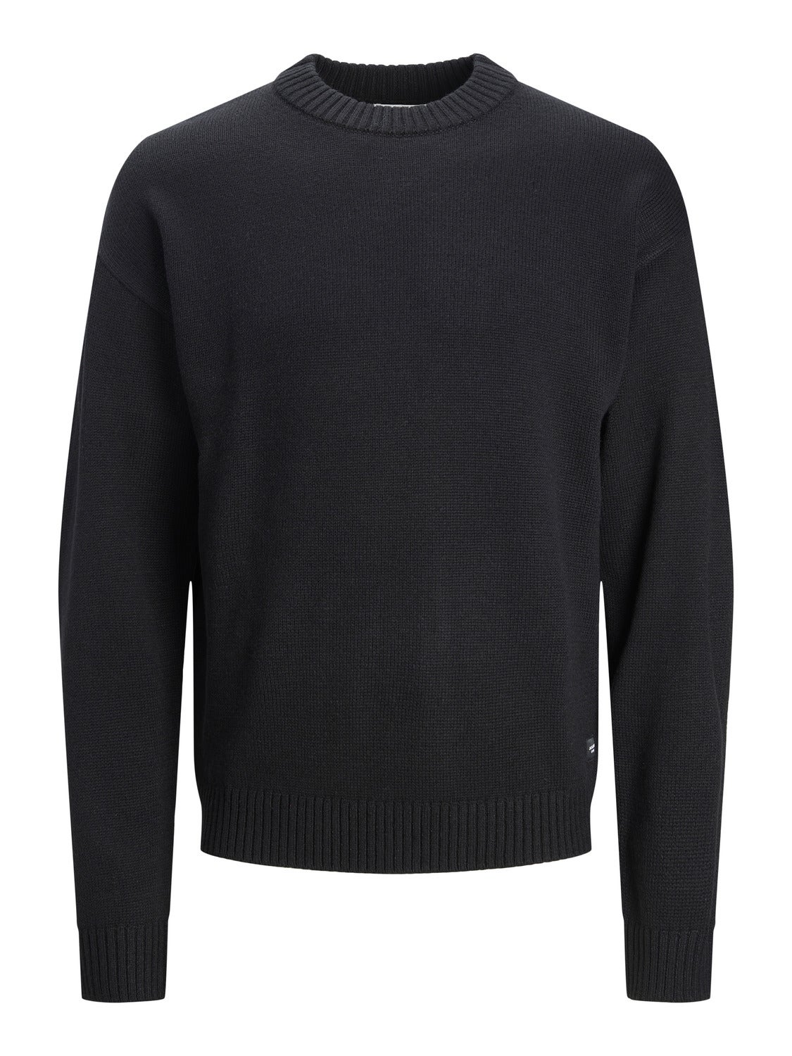 Plain Crew Neck Jumper | Black | Jack & Jones®