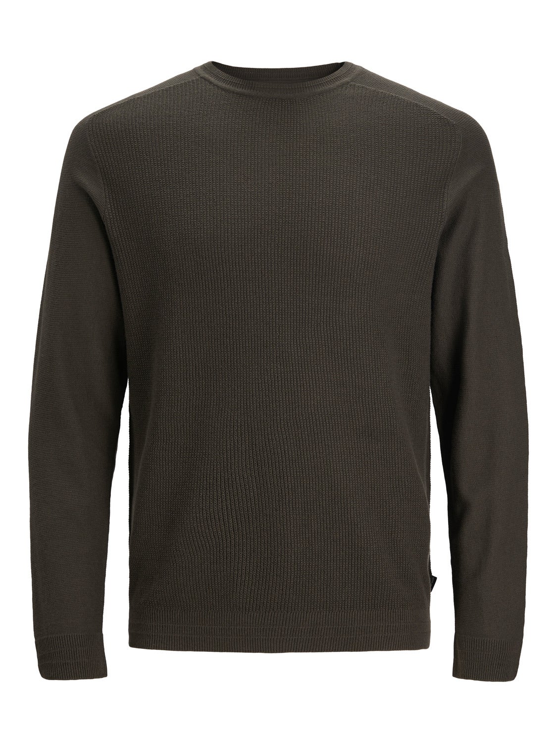 Plain Crew Neck Jumper | Dark Brown | Jack & Jones®