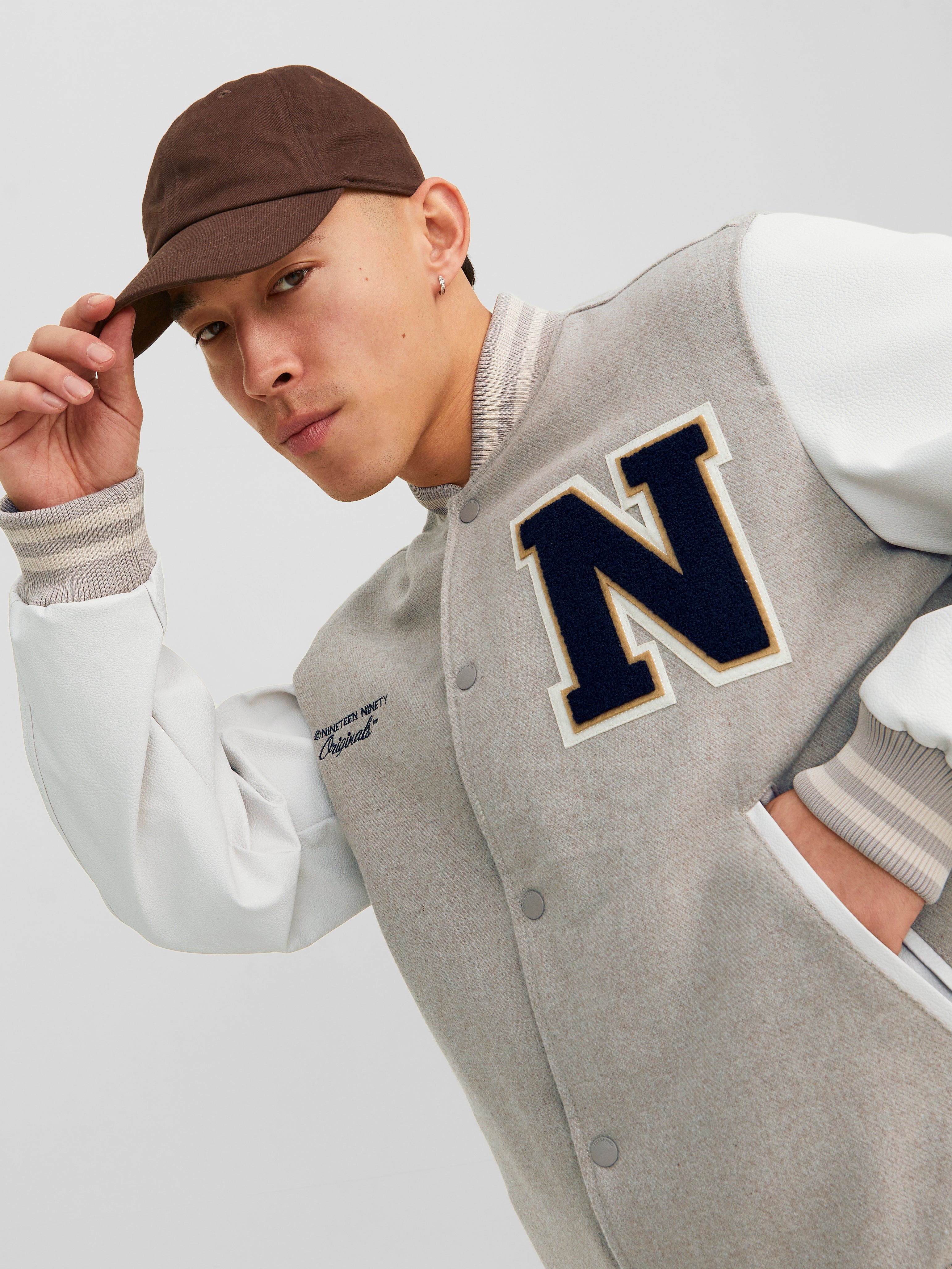 Varsity Jacket | Beige | Jack & Jones®