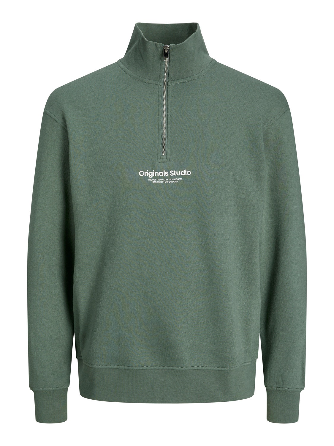 Sweat Demi Zippé Texte Vert Moyen Jack And Jones®
