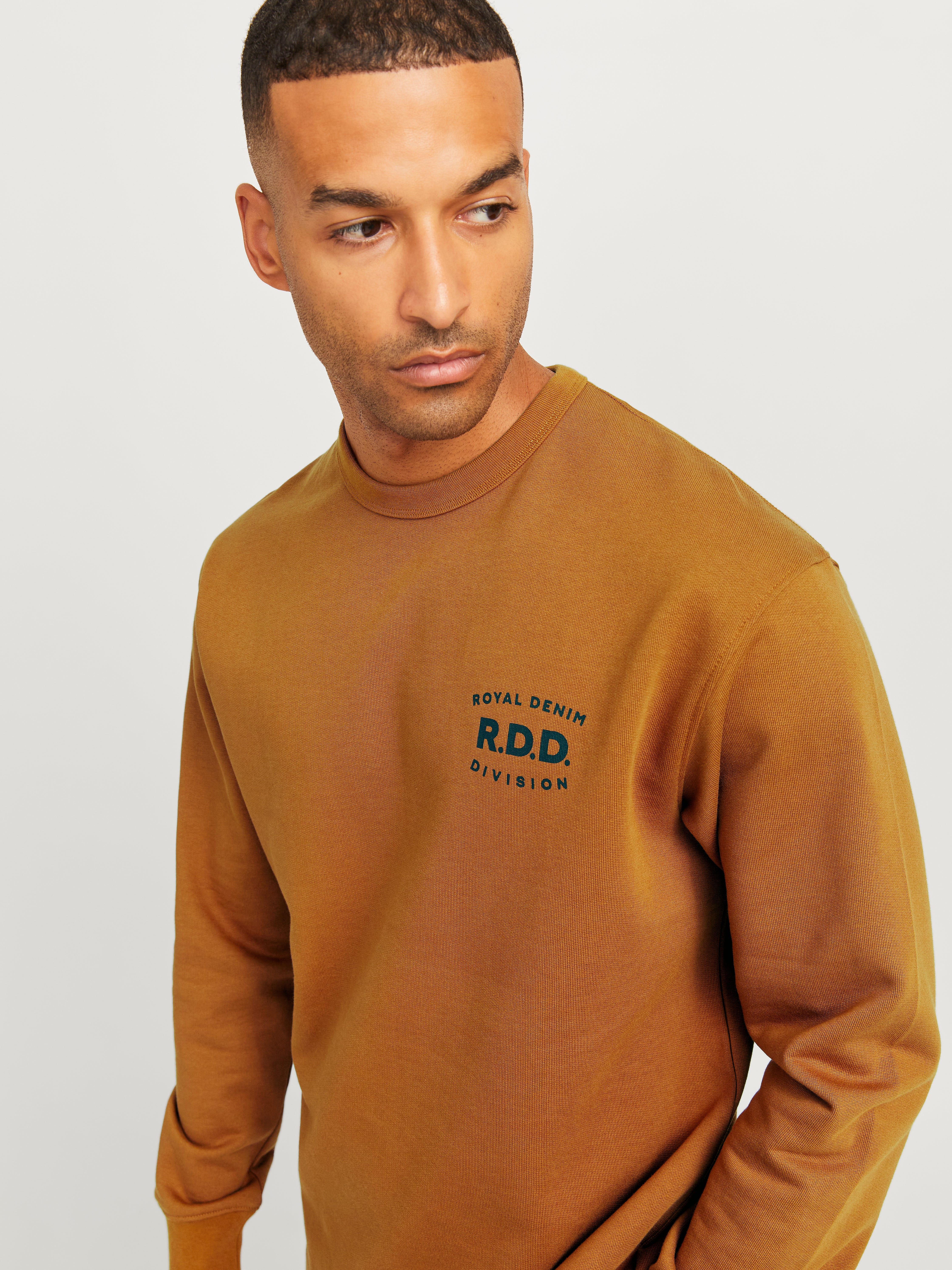 RDD Sudadera con cuello redondo Estampado | Naranja intermedio | Jack ...