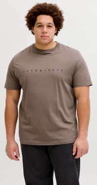 Plus Size Logo T-skjorte | Mørk grå | Jack & Jones®